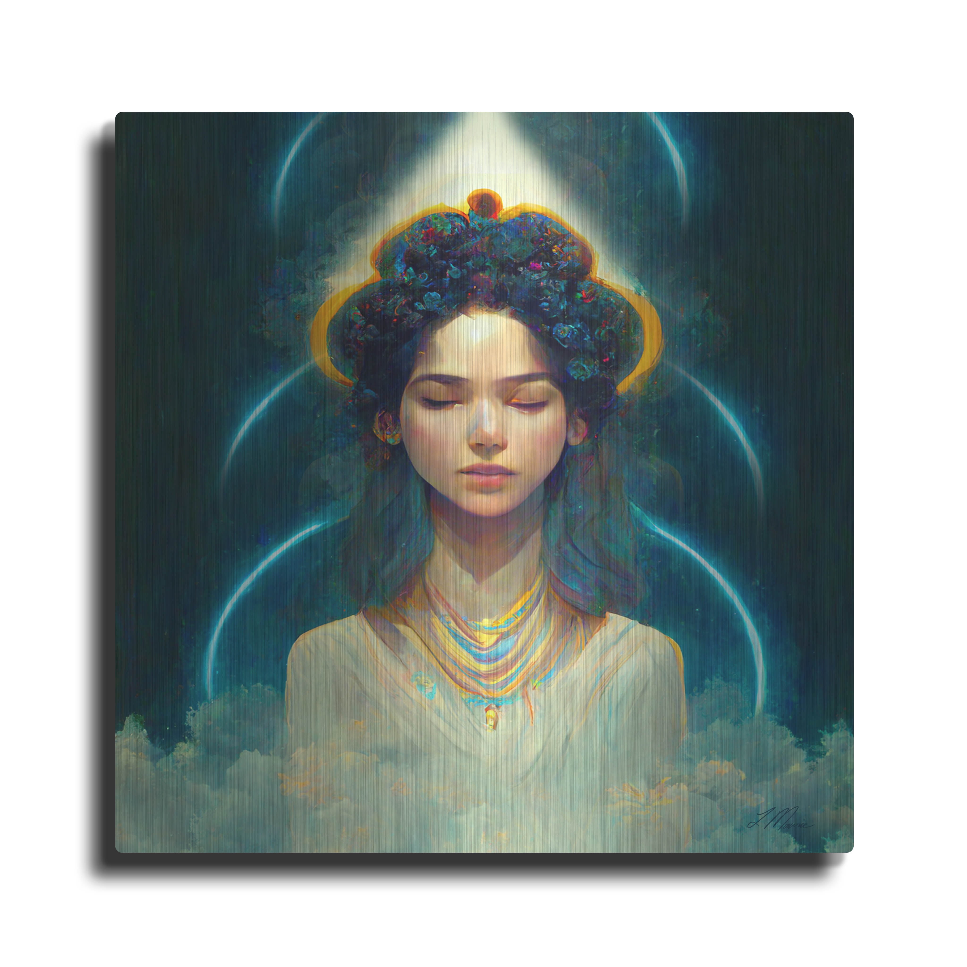 Luxe Metal Art 'Goddess in Heavenly Realms' by Tanya Mavric, Metal Wall ...