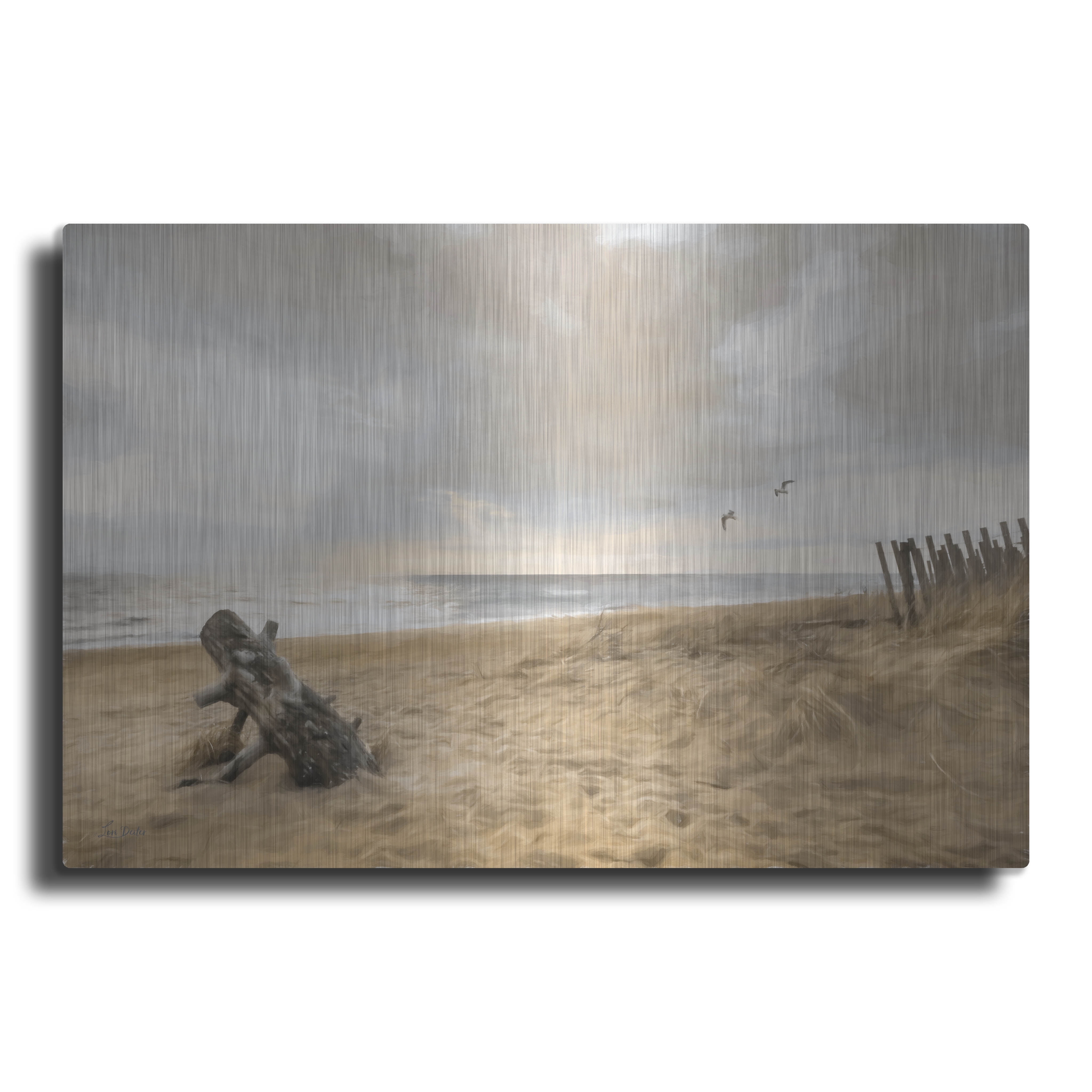 Luxe Metal Art 'Golden Coastal Sunrise ' by Lori Deiter, Metal Wall Art ...