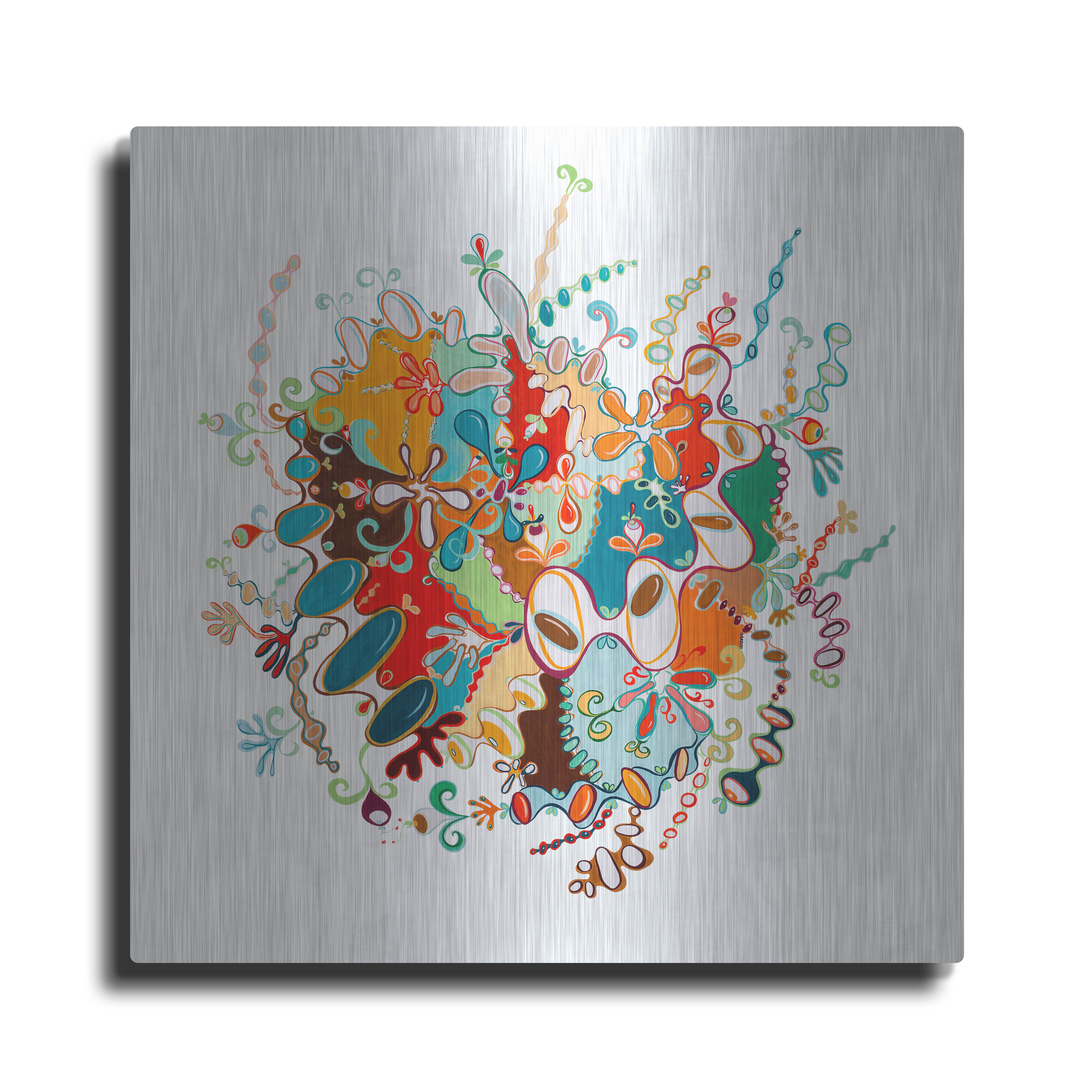 Luxe Metal Art 'Golden Doodle No 1' by Cynthia Mosser, Metal Wall Art ...