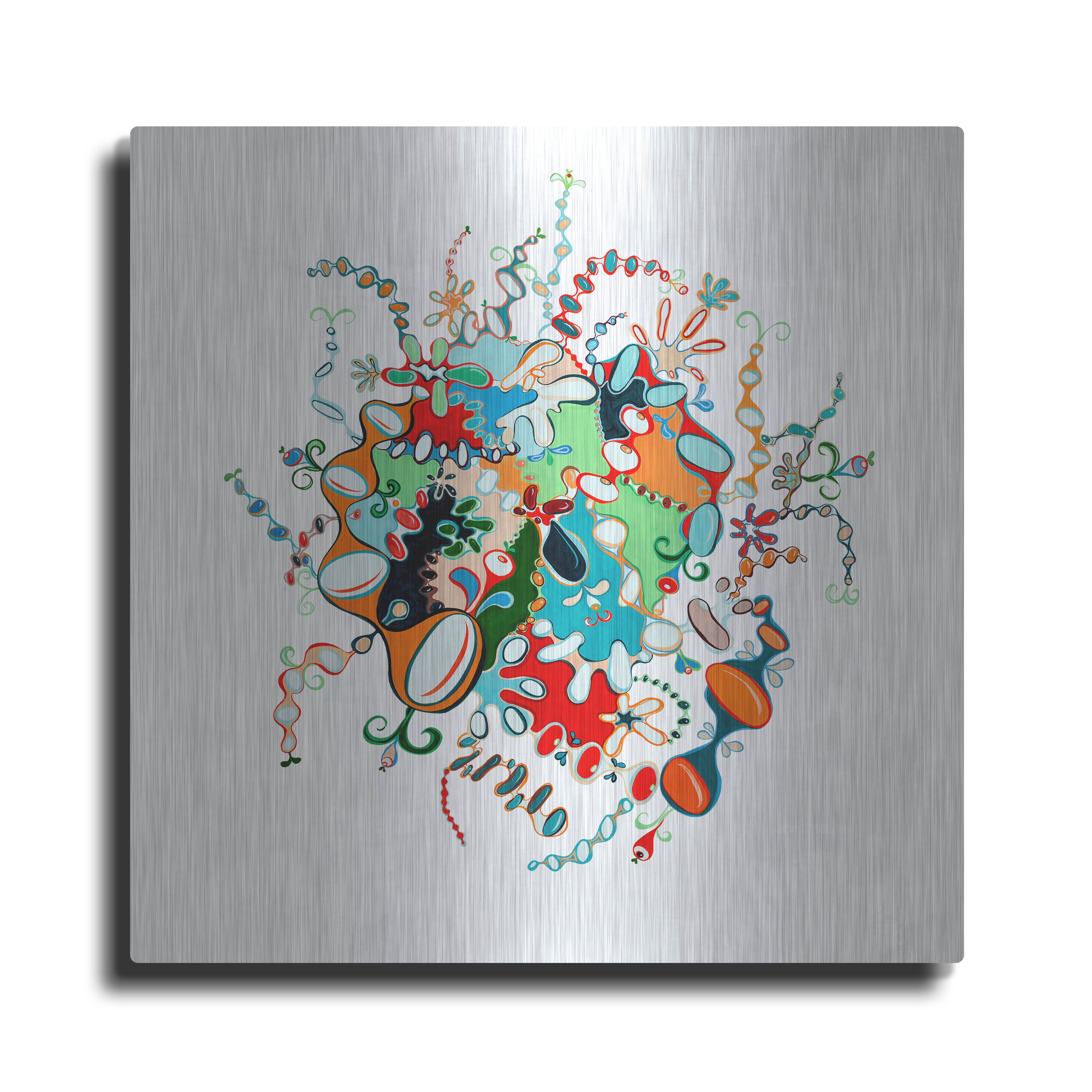Luxe Metal Art 'Golden Doodle No 2' by Cynthia Mosser, Metal Wall Art ...