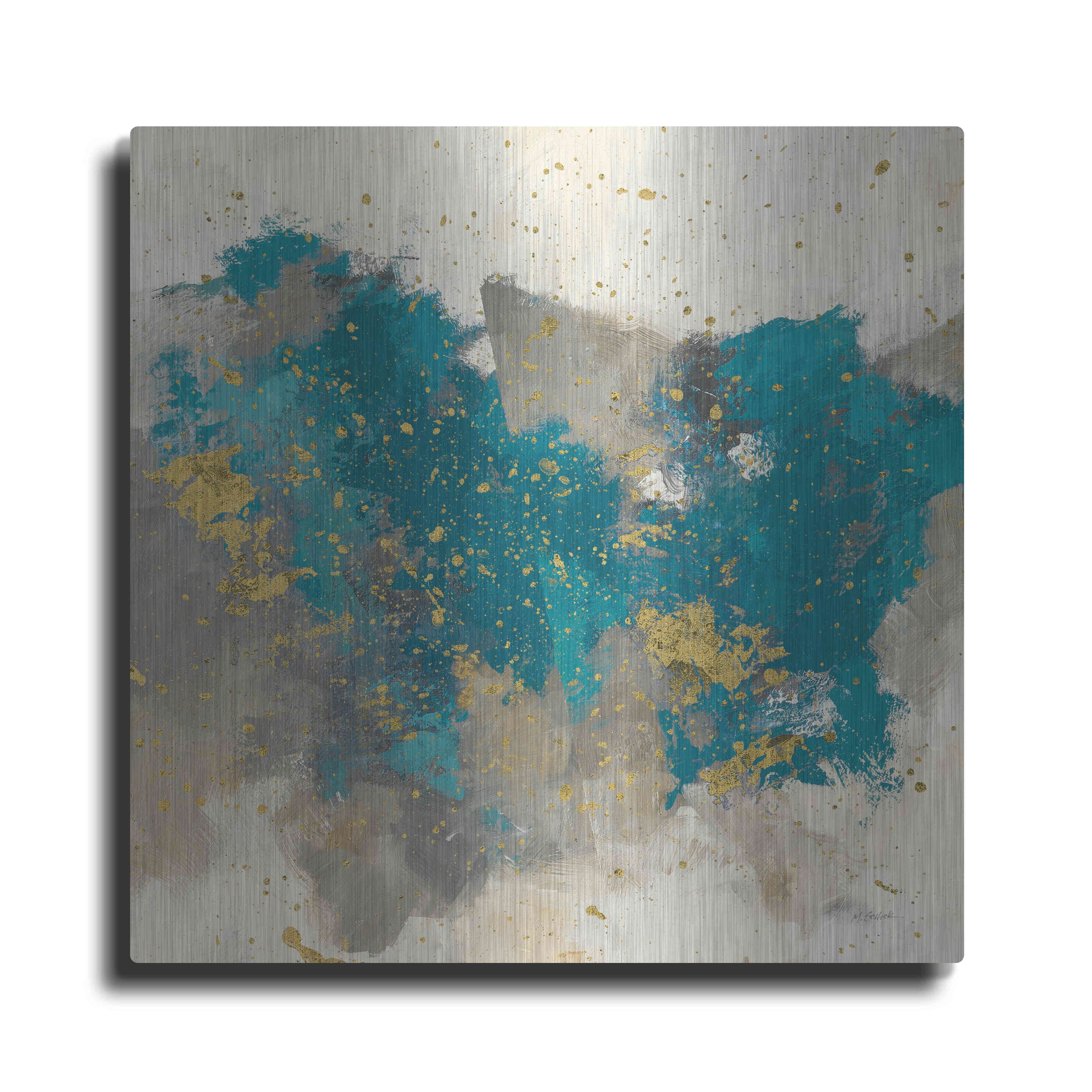 Luxe Metal Art 'Gray Matter Cream II' by Mike Schick, Metal Wall Art ...