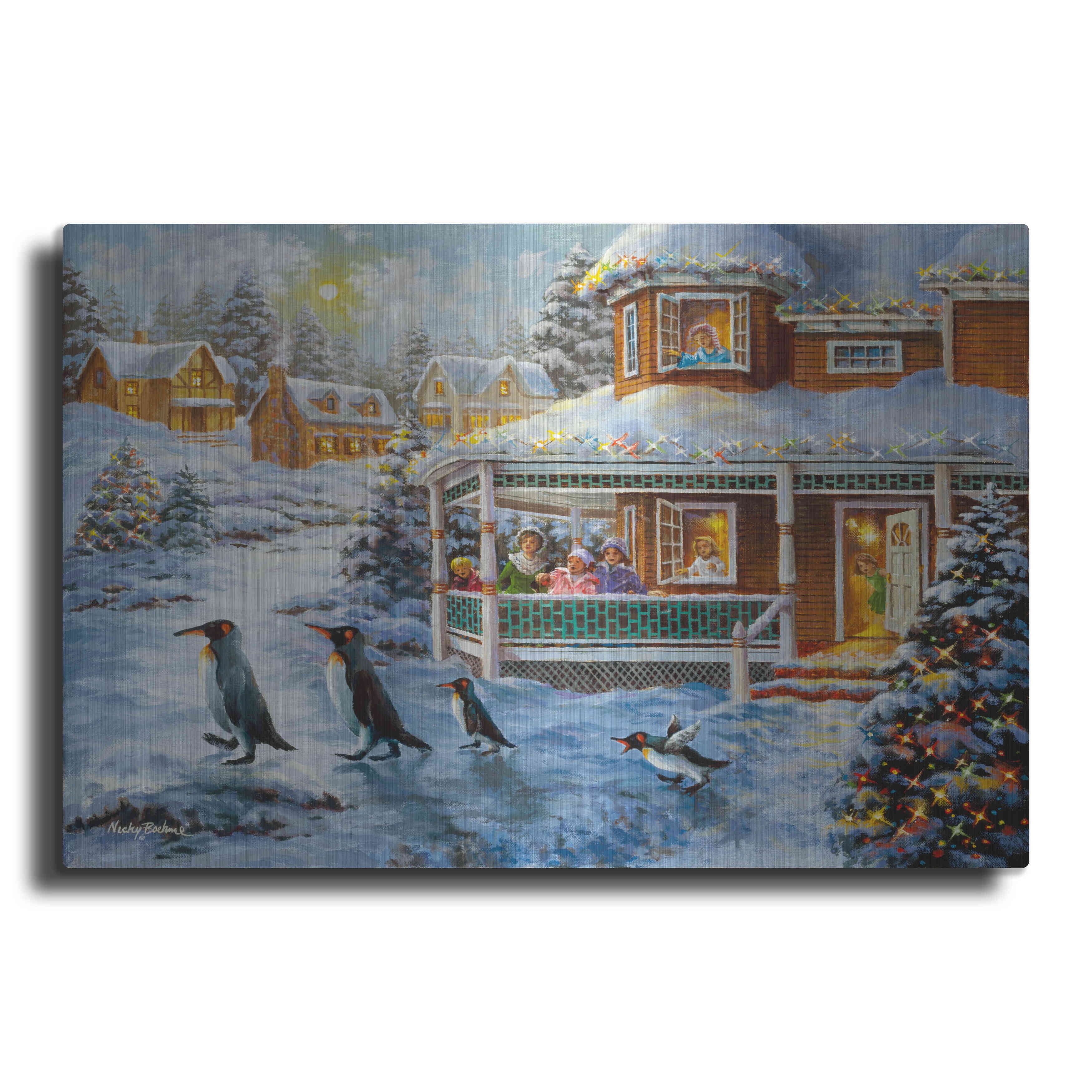 Luxe Metal Art 'Hey! Wait For Me' by Nicky Boehme, Metal Wall Art, 24 ...