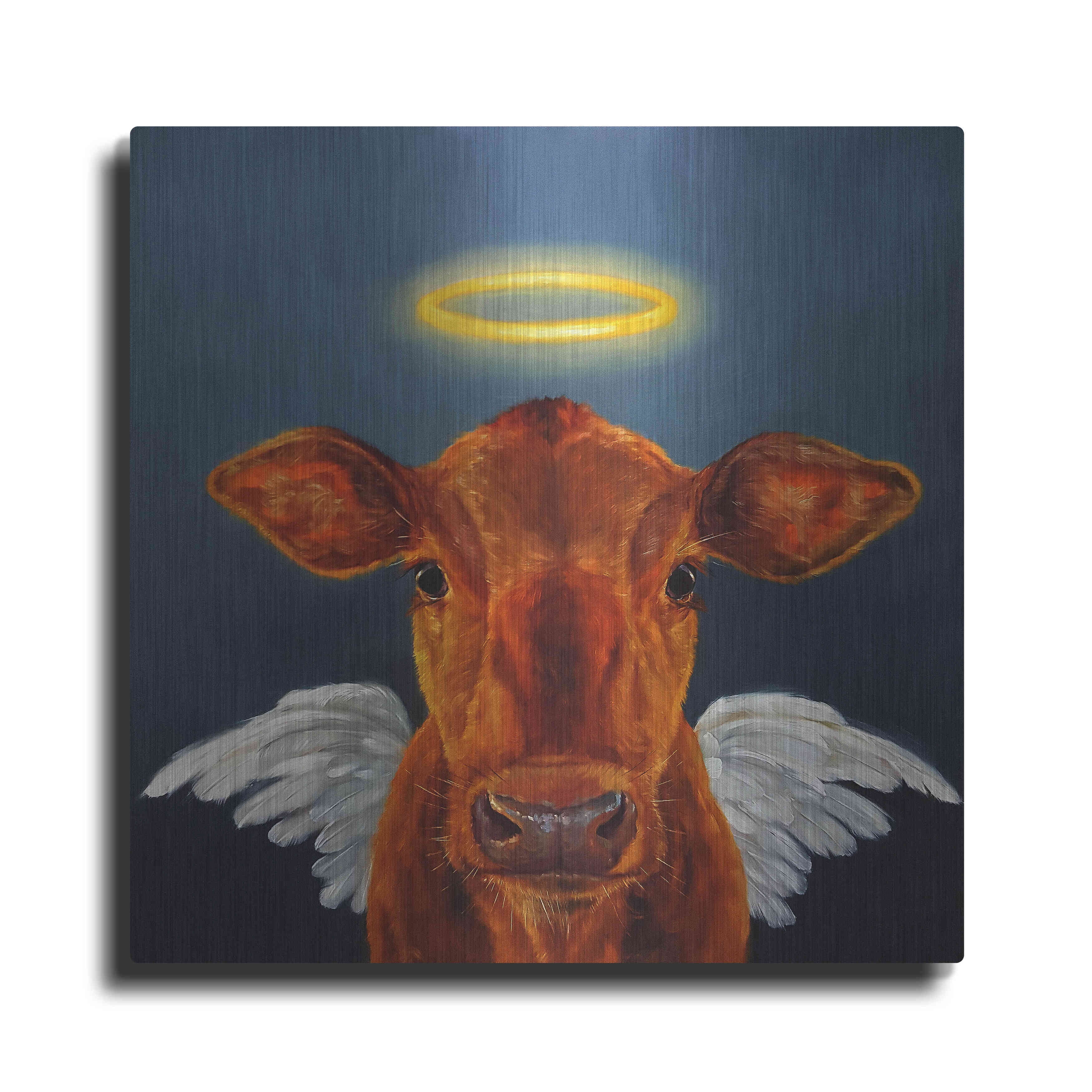 Luxe Metal Art 'Holy Cow' by Lucia Heffernan, Metal Wall Art, 24"x24 ...