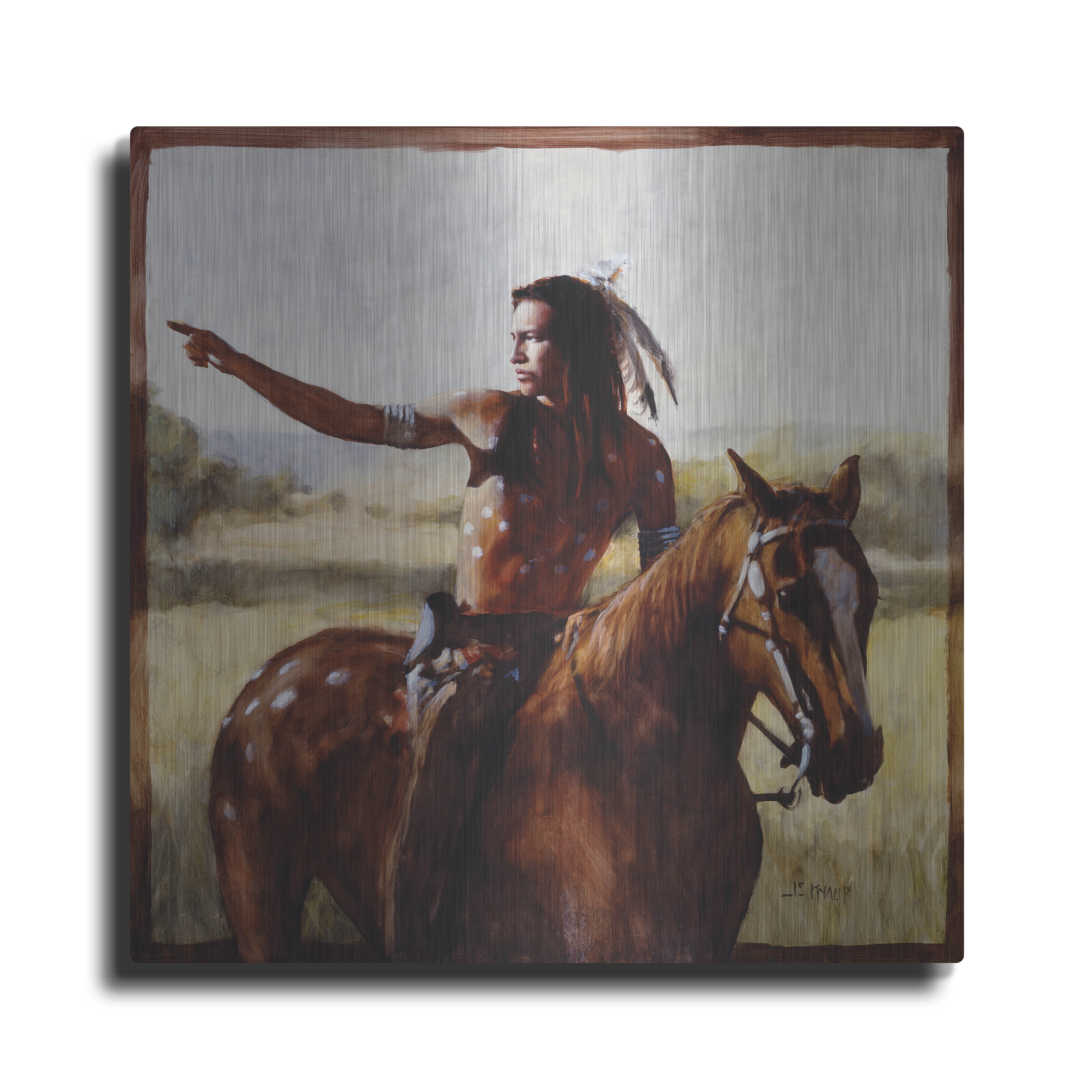 Luxe Metal Art 'Horizons' by J. E. Knauf, Metal Wall Art, 12"x12 ...