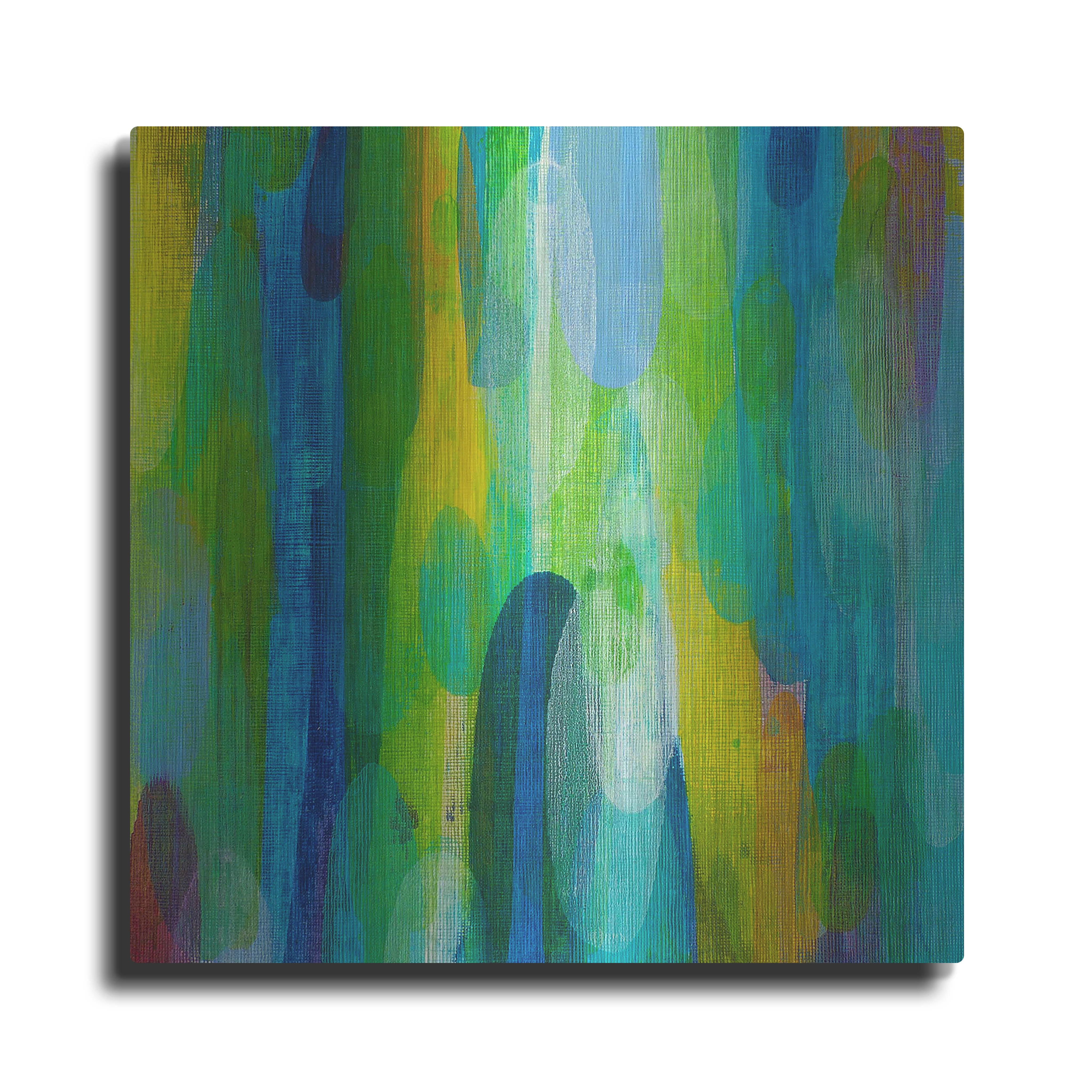 Luxe Metal Art 'Innerspace 41' by Maeve Grogan, Metal Wall Art, 12"x12 ...