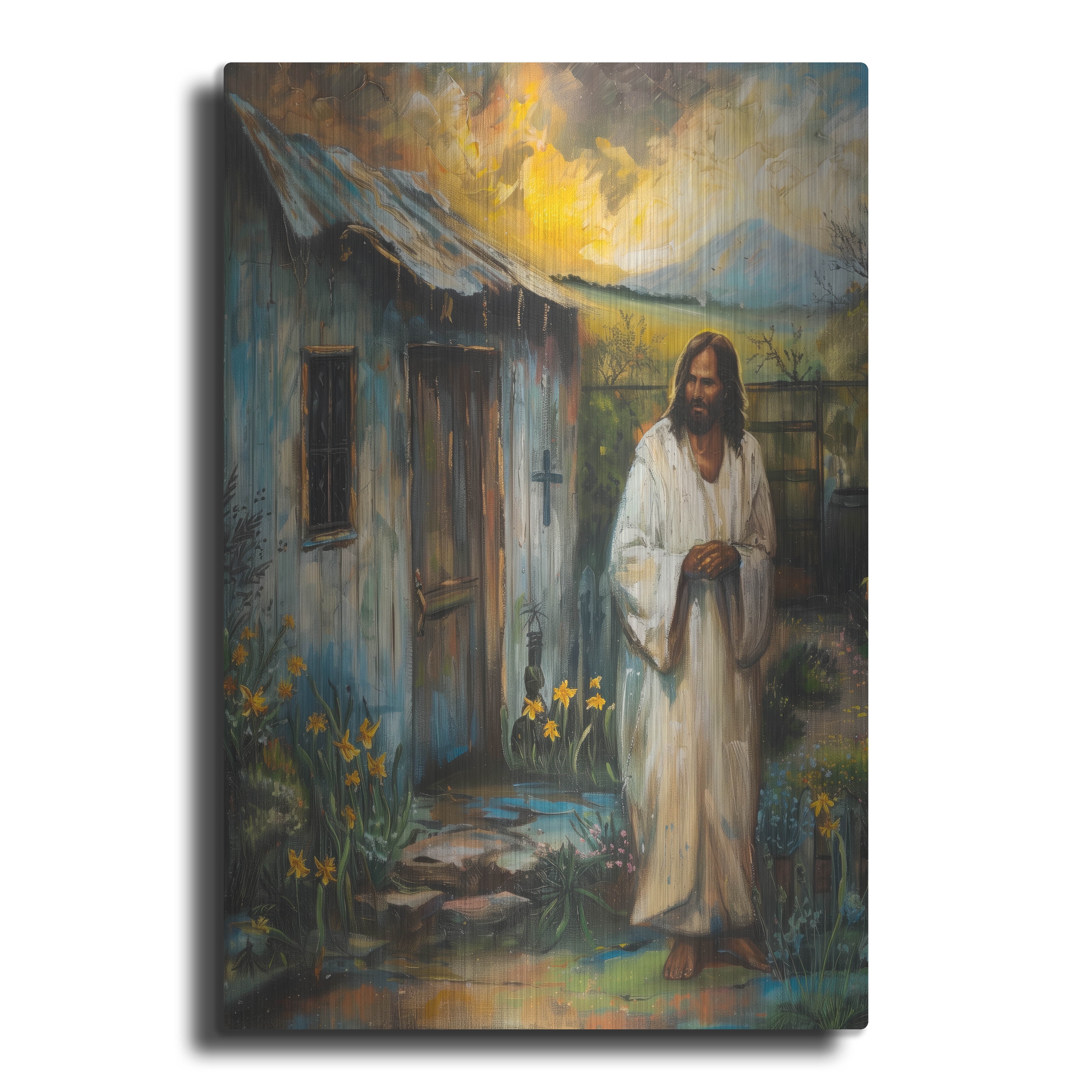 Luxe Metal Art 'Jesus Christ In The Garden Of Divine Light' by Doron ...