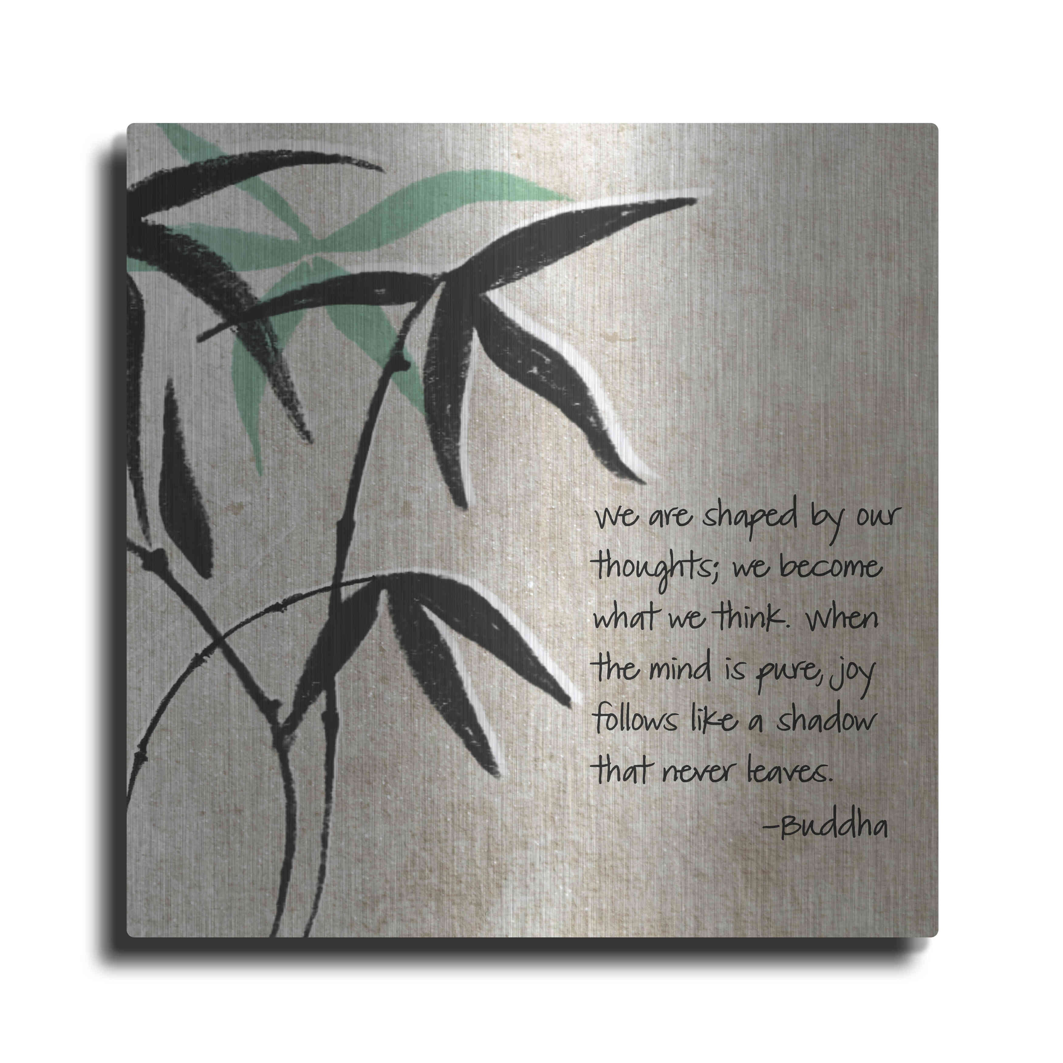 Luxe Metal Art 'Joy Follows' by Linda Woods, Metal Wall Art, 36"x36 ...