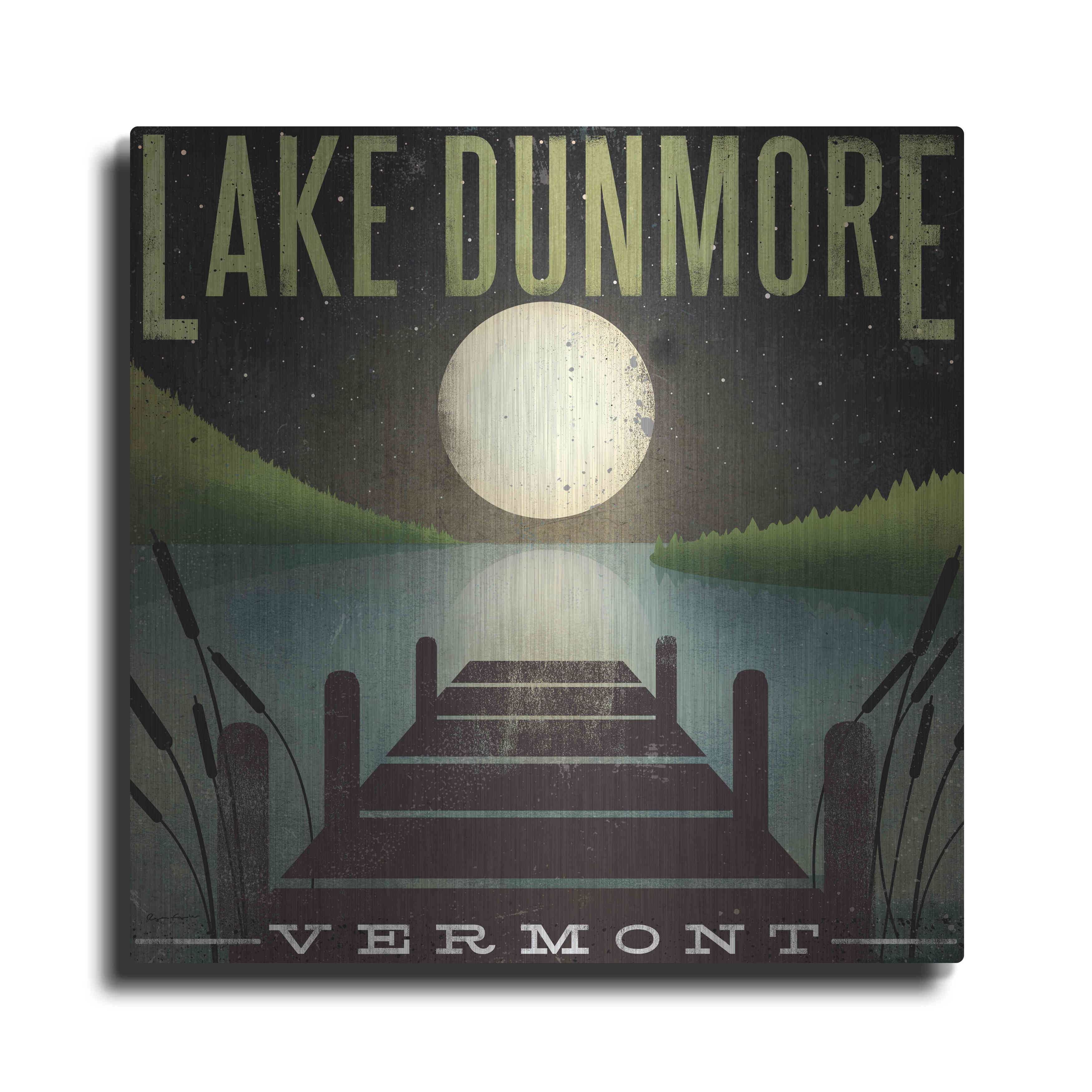 Luxe Metal Art 'Lake Dunmore Dock' by Ryan Fowler, Metal Wall Art, 24 ...