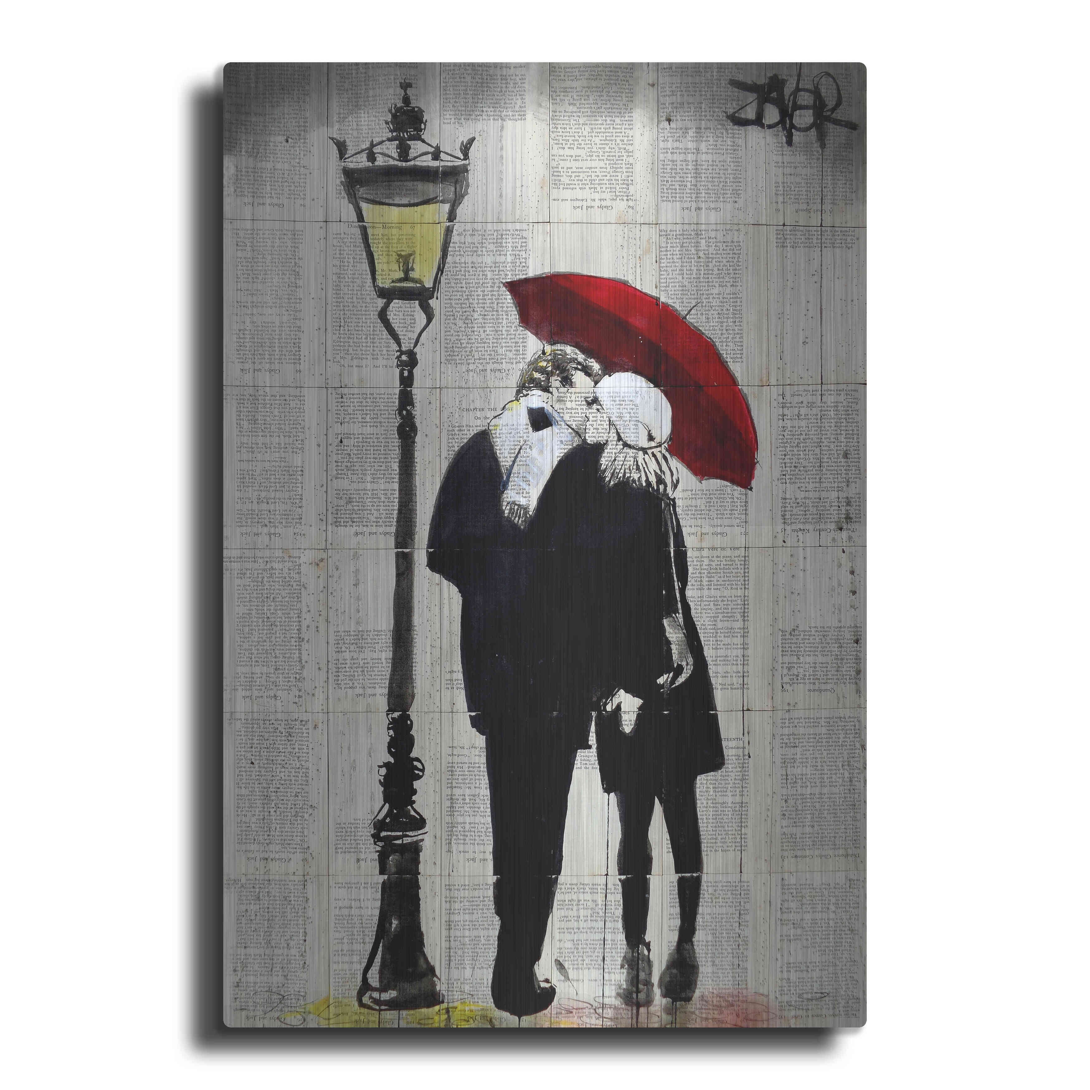 Luxe Metal Art 'Lamp Lovers' by Loui Jover, Metal Wall Art, 12"x16 ...