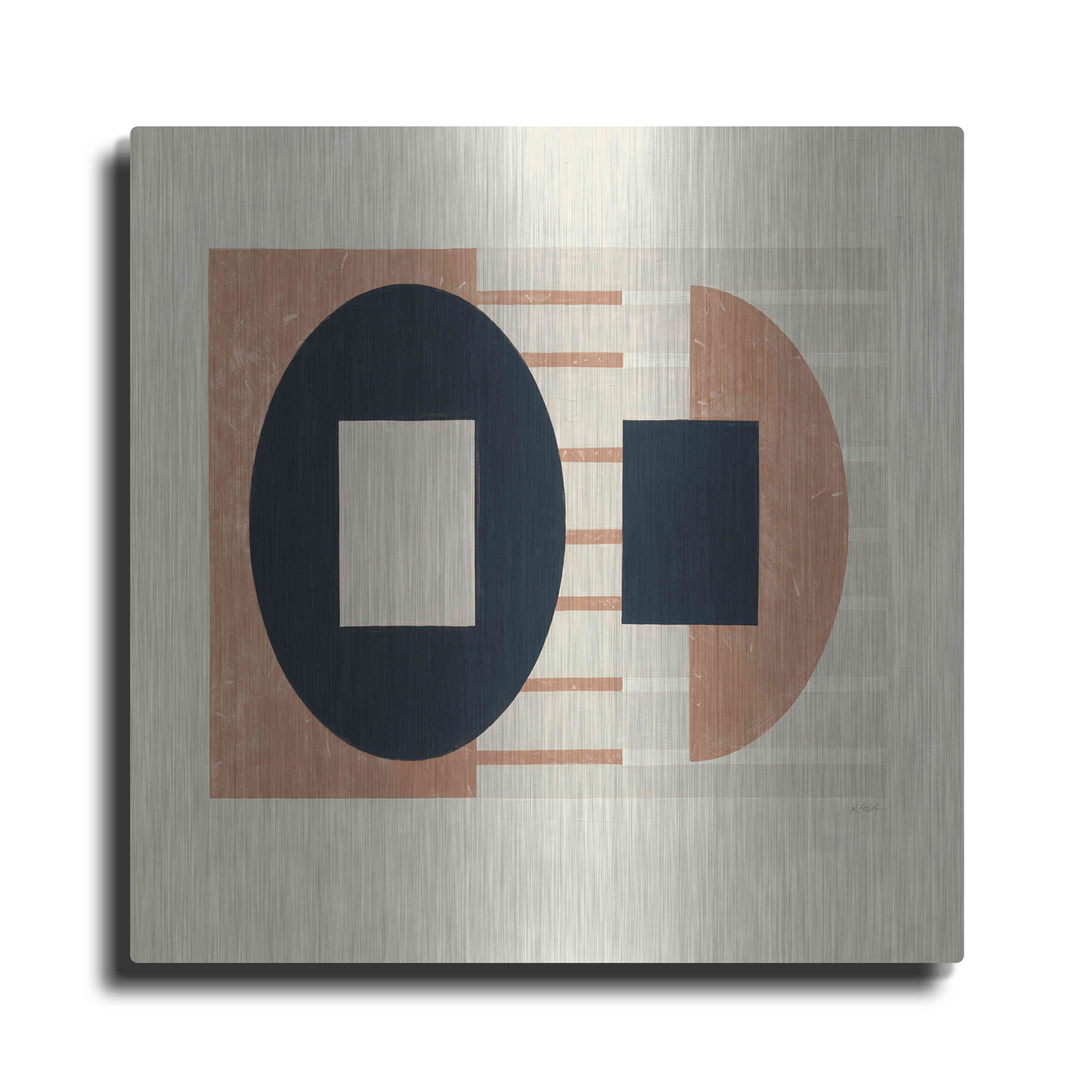 Luxe Metal Art 'Laterally Speaking Warm' by Mike Schick, Metal Wall Art ...