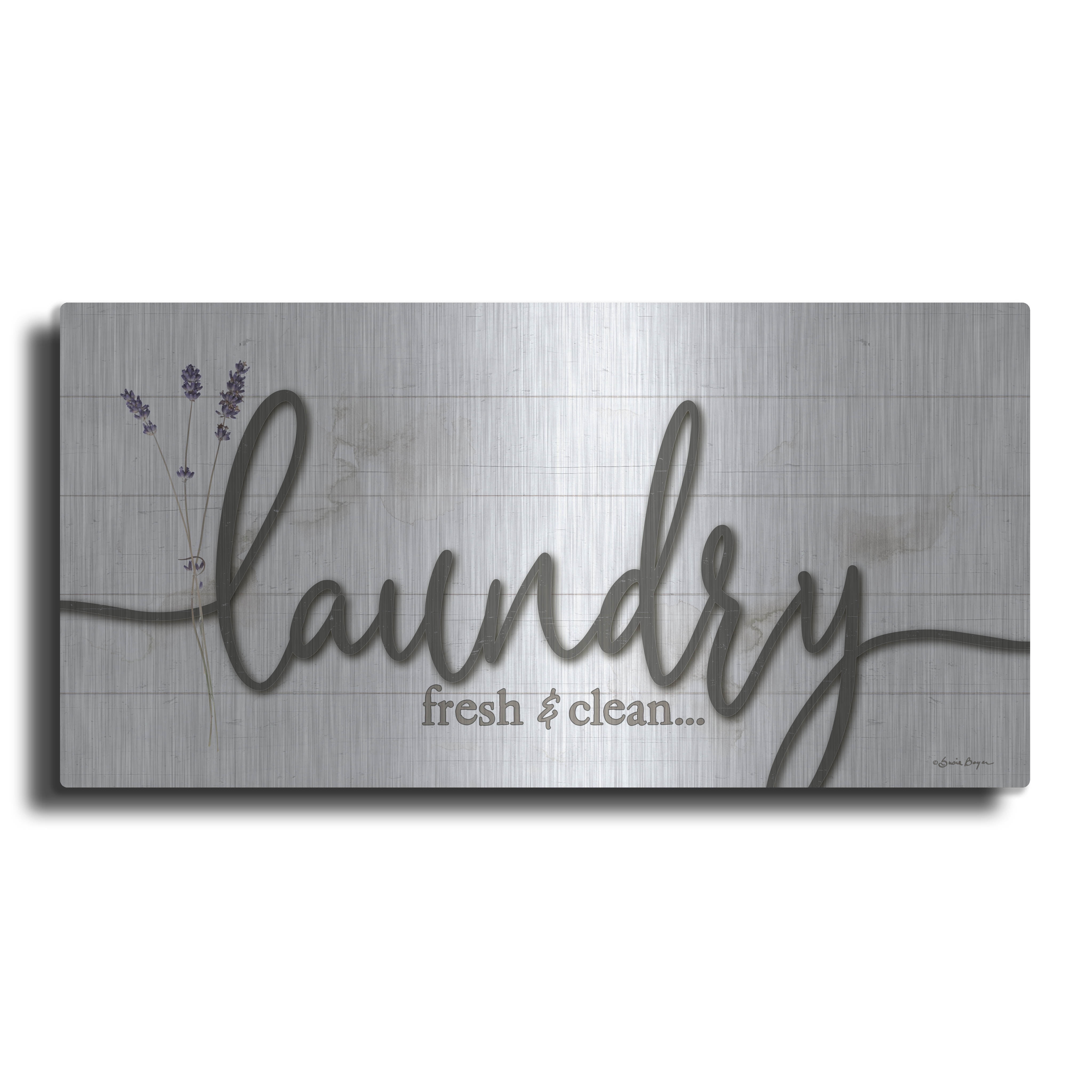 Luxe Metal Art 'Laundry Fresh & Clean' by Susie Boyer Metal Wall Art ...