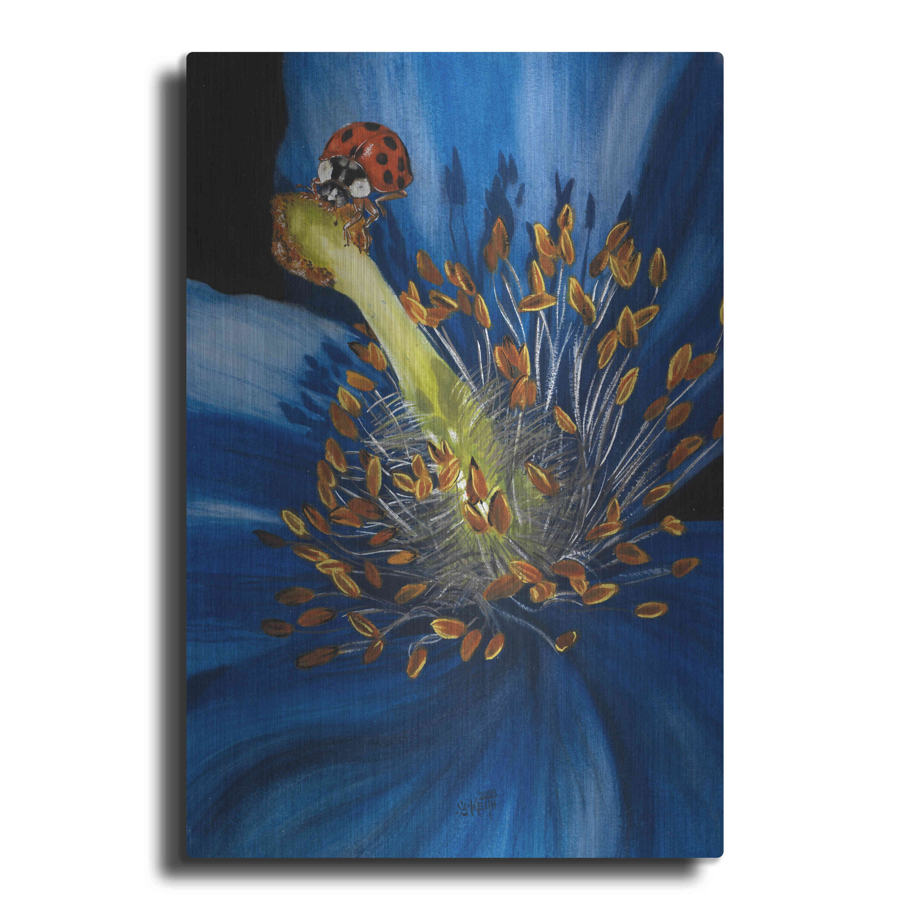 Luxe Metal Art 'Lazuline' by Barbara Keith, Metal Wall Art, 24"x36 ...