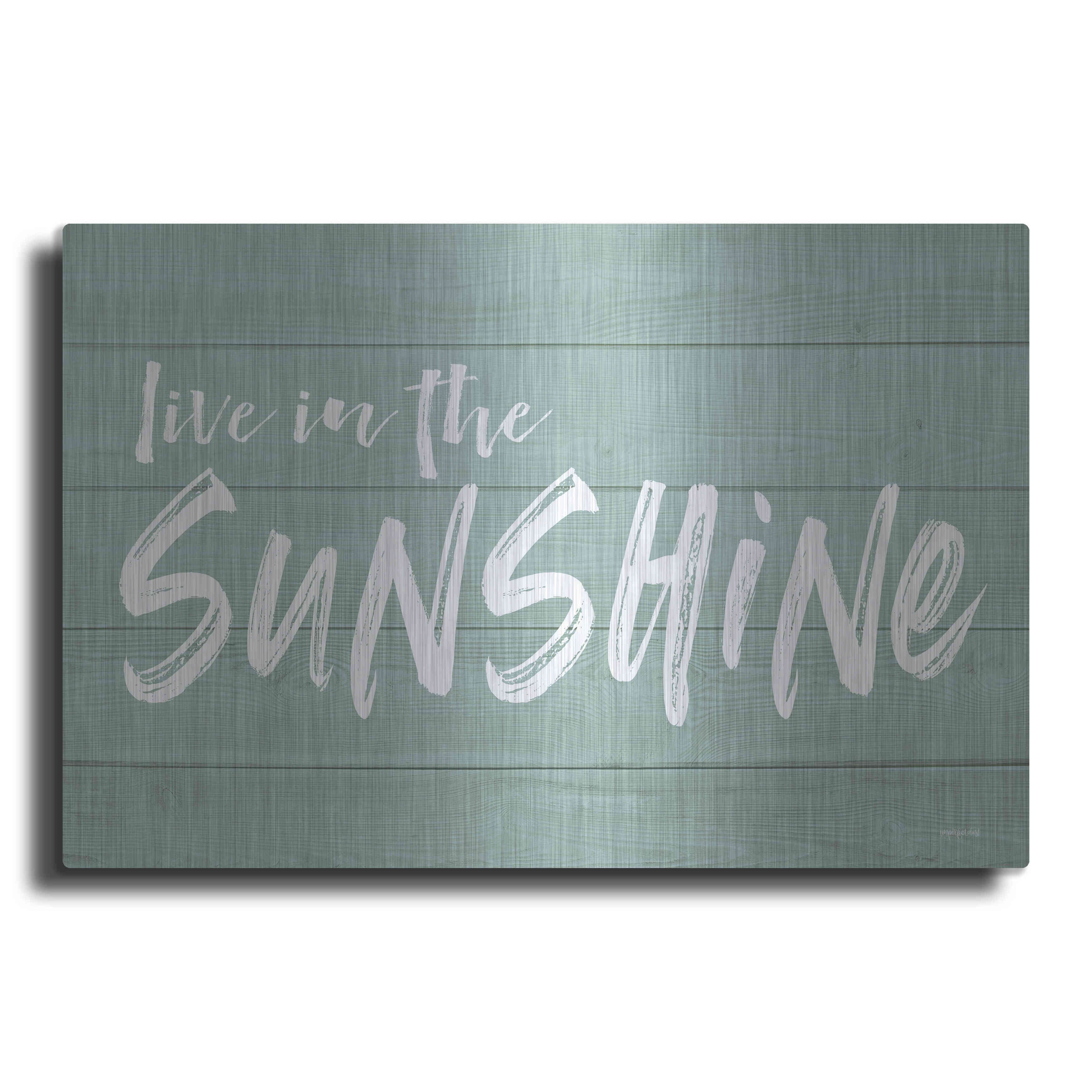 Luxe Metal Art 'Live In The Sunshine' by Lettered & Lined, Metal Wall ...