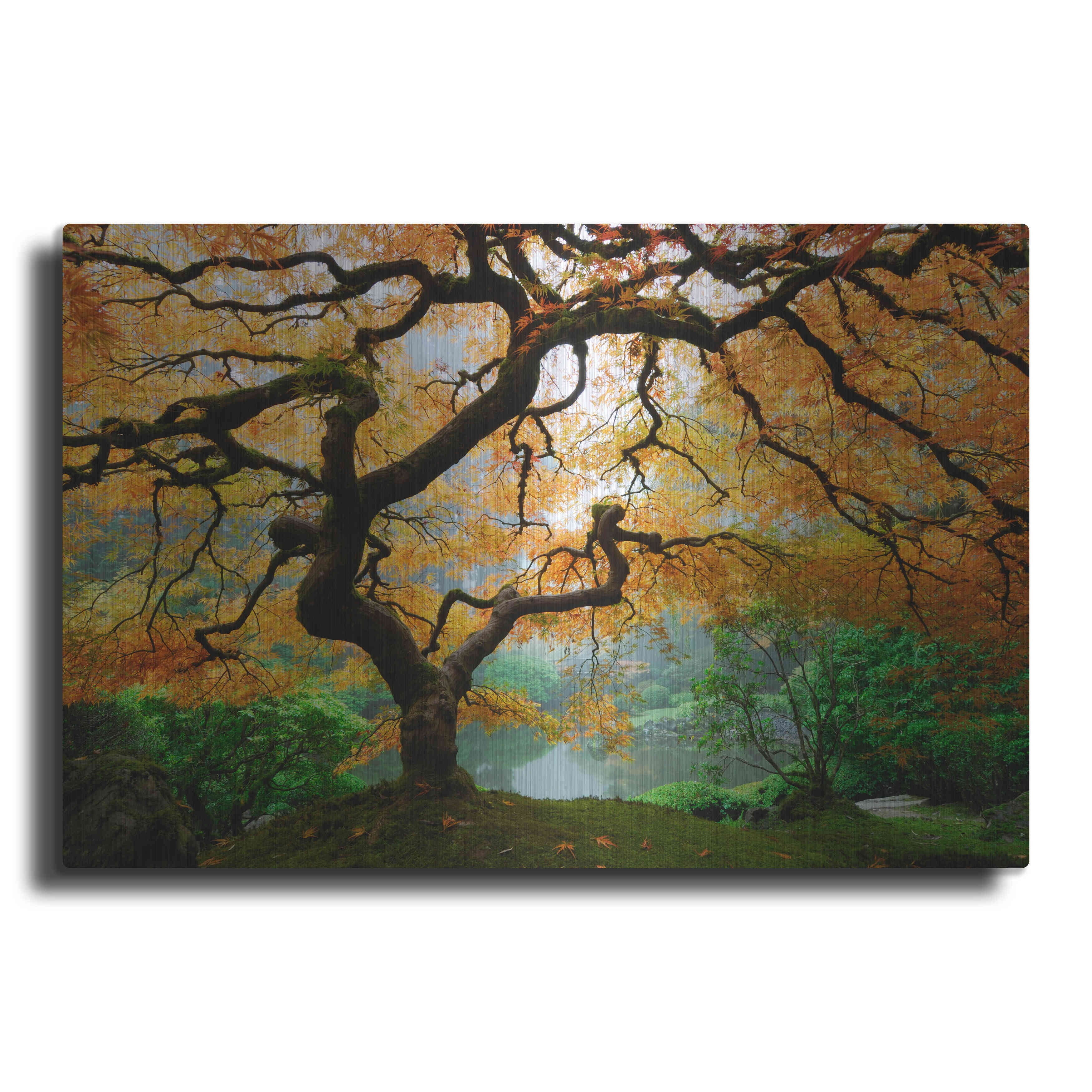 Luxe Metal Art 'Magical Autumn' Metal Wall Art, 24"x16" - Walmart.com