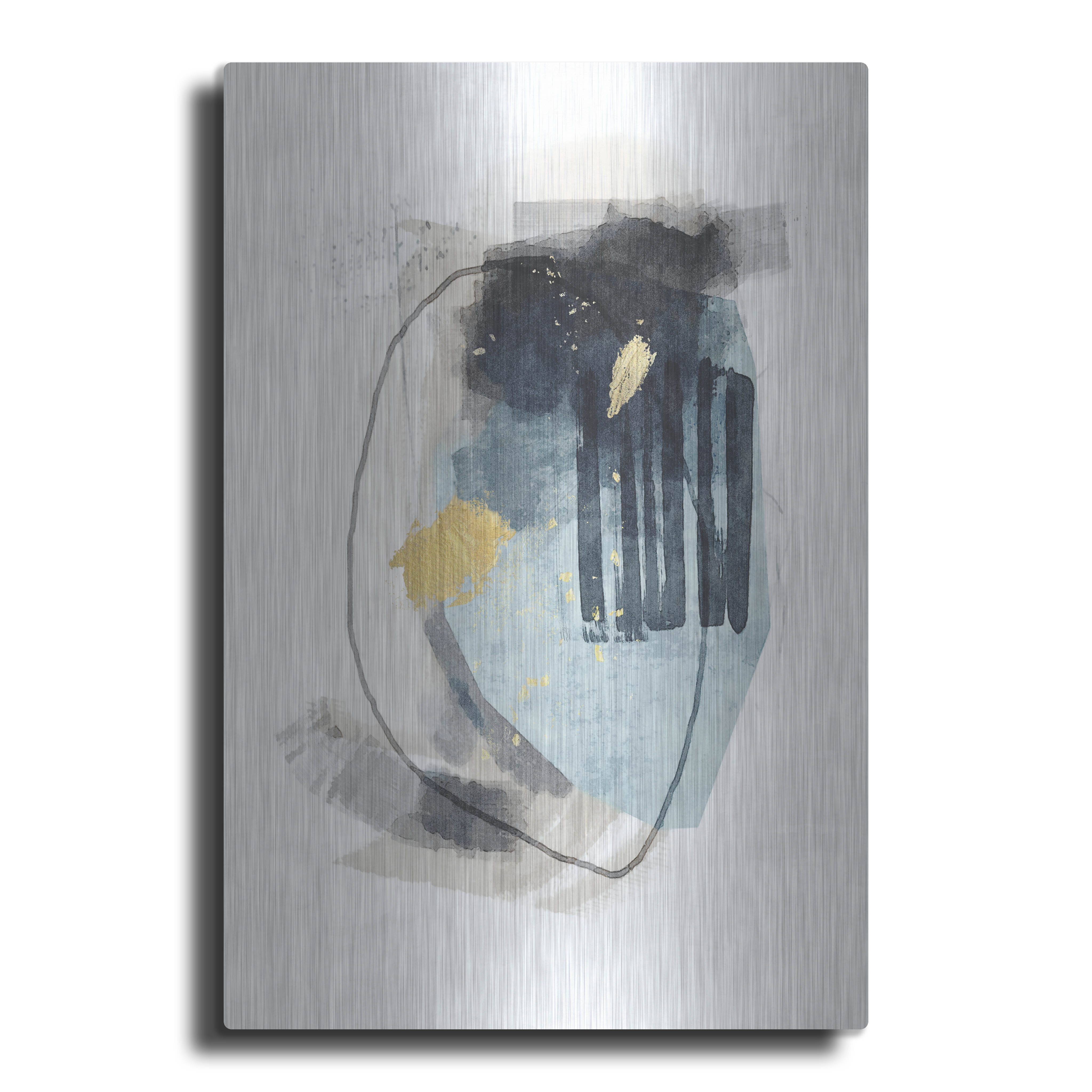 Luxe Metal Art 'Meteor Shower No 1' by Suzanne Nicoll, Metal Wall Art, 16"x24" - Walmart.com