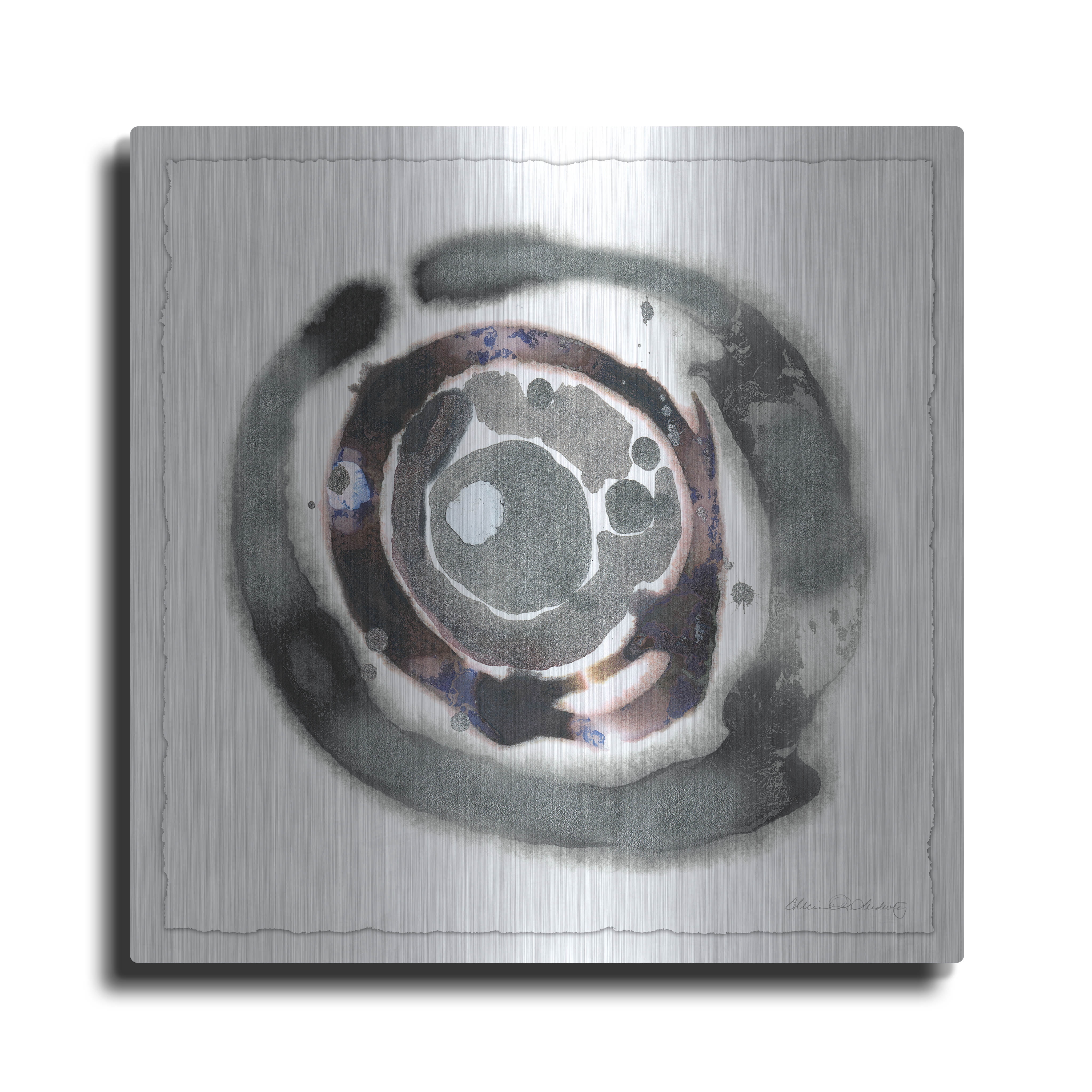 Luxe Metal Art 'Meteorite 1' by Alicia Ludwig Metal Wall Art, 24" x 24 ...