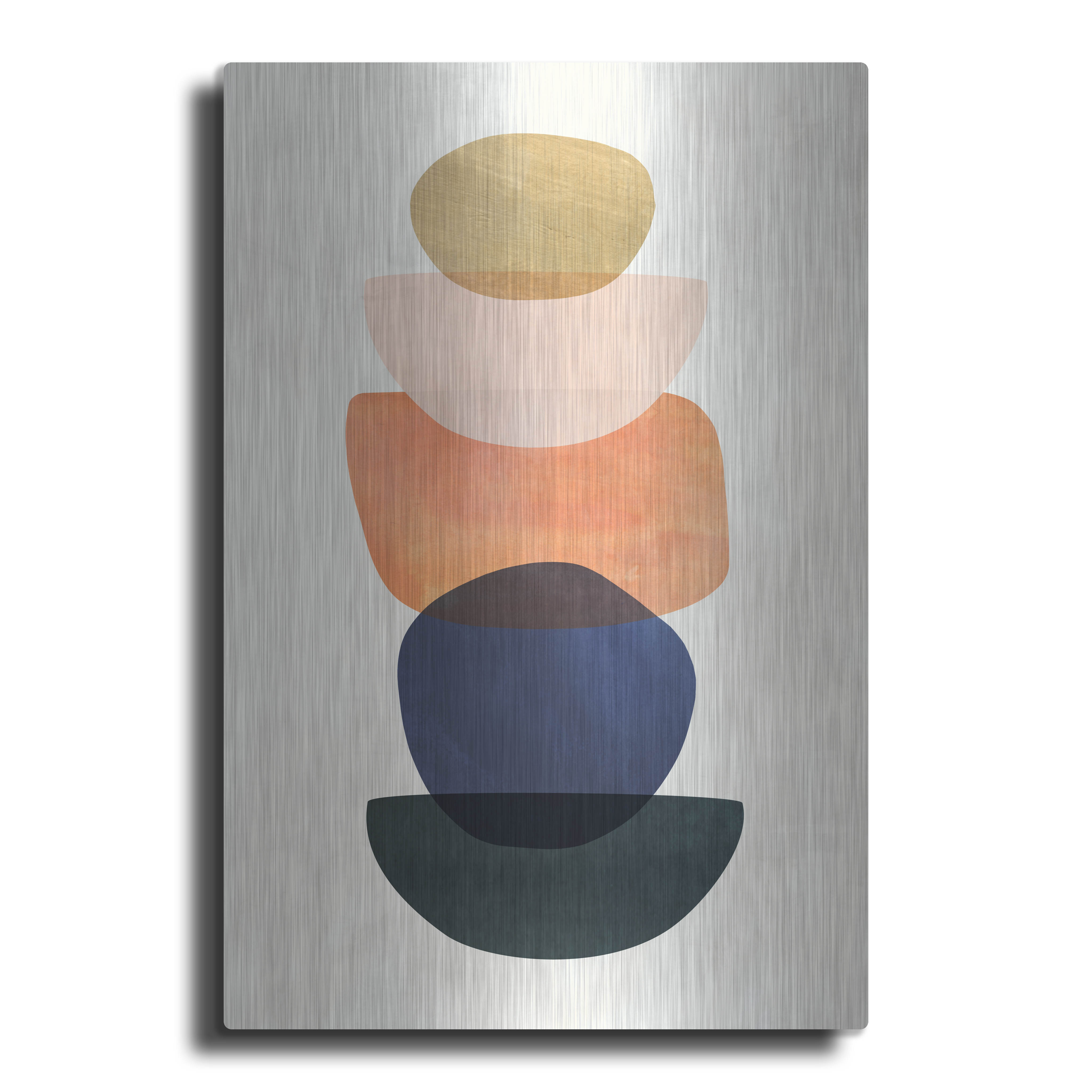 Luxe Metal Art 'Mod Pods II' by Grace Popp, Metal Wall Art Glass, 12" x ...