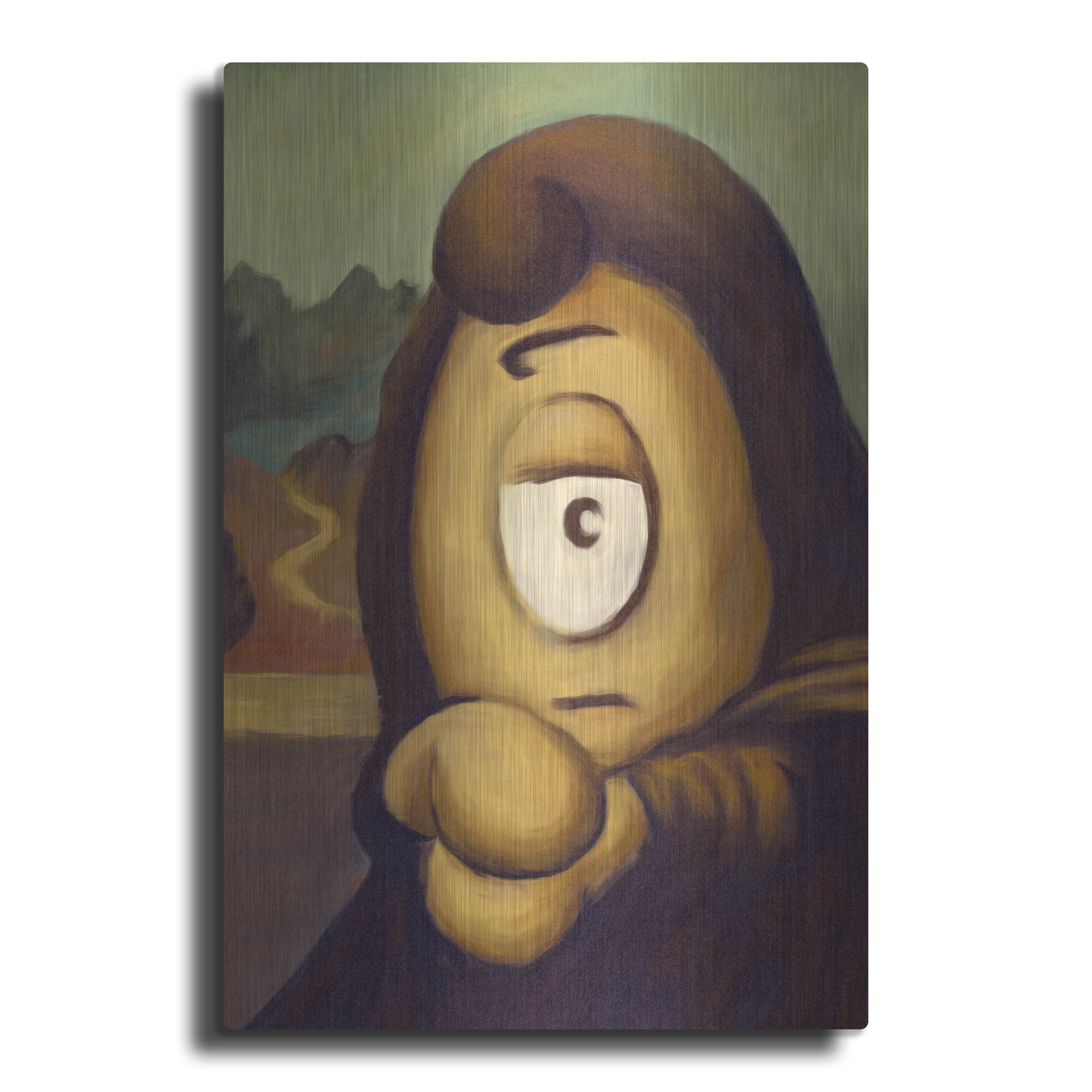 Luxe Metal Art 'Mona Flooba' by Matt Wills Metal Wall Art, 12" x 16 ...