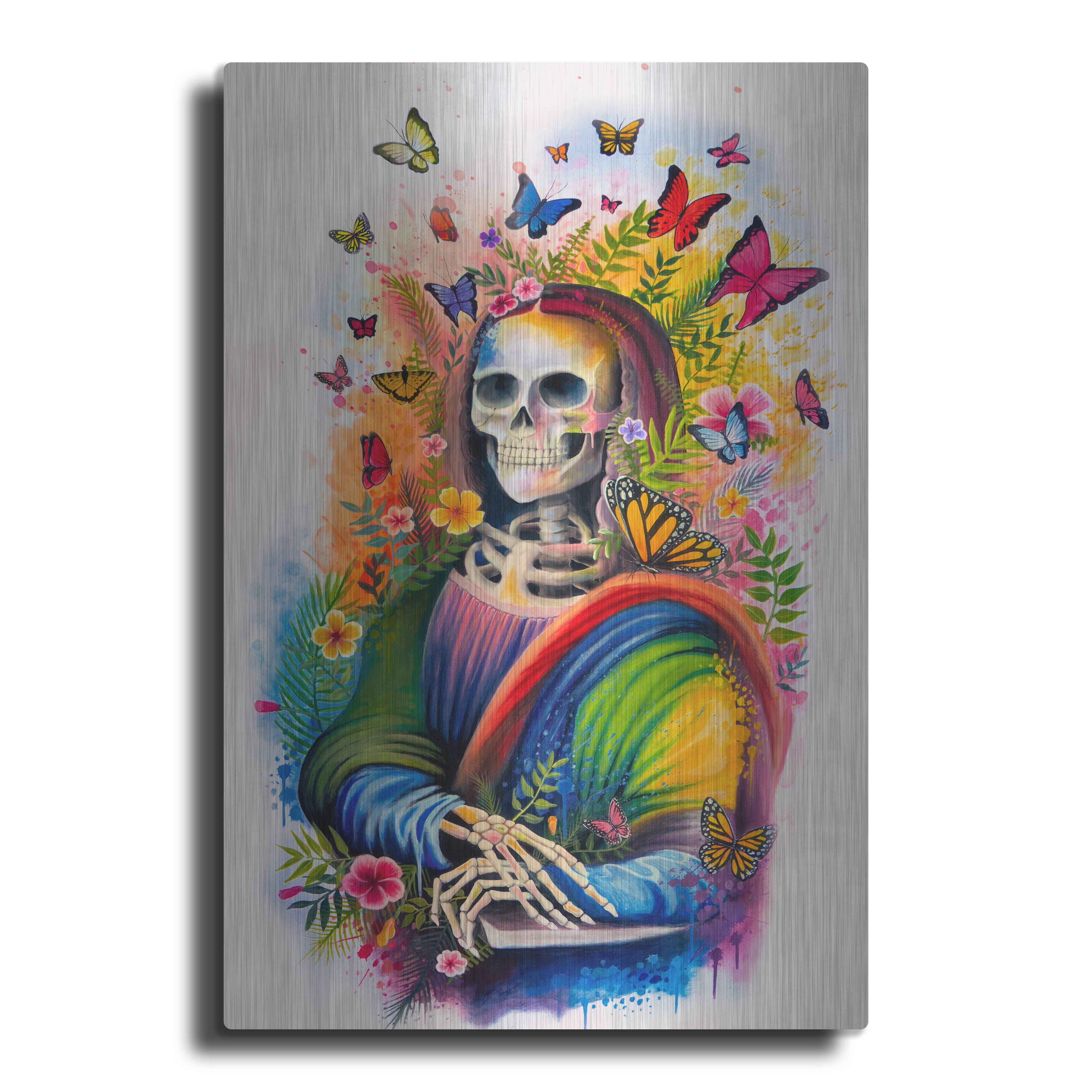 Luxe Metal Art 'Mona Lisa Bones' by Ivan Negrete, Metal Wall Art, 24 ...