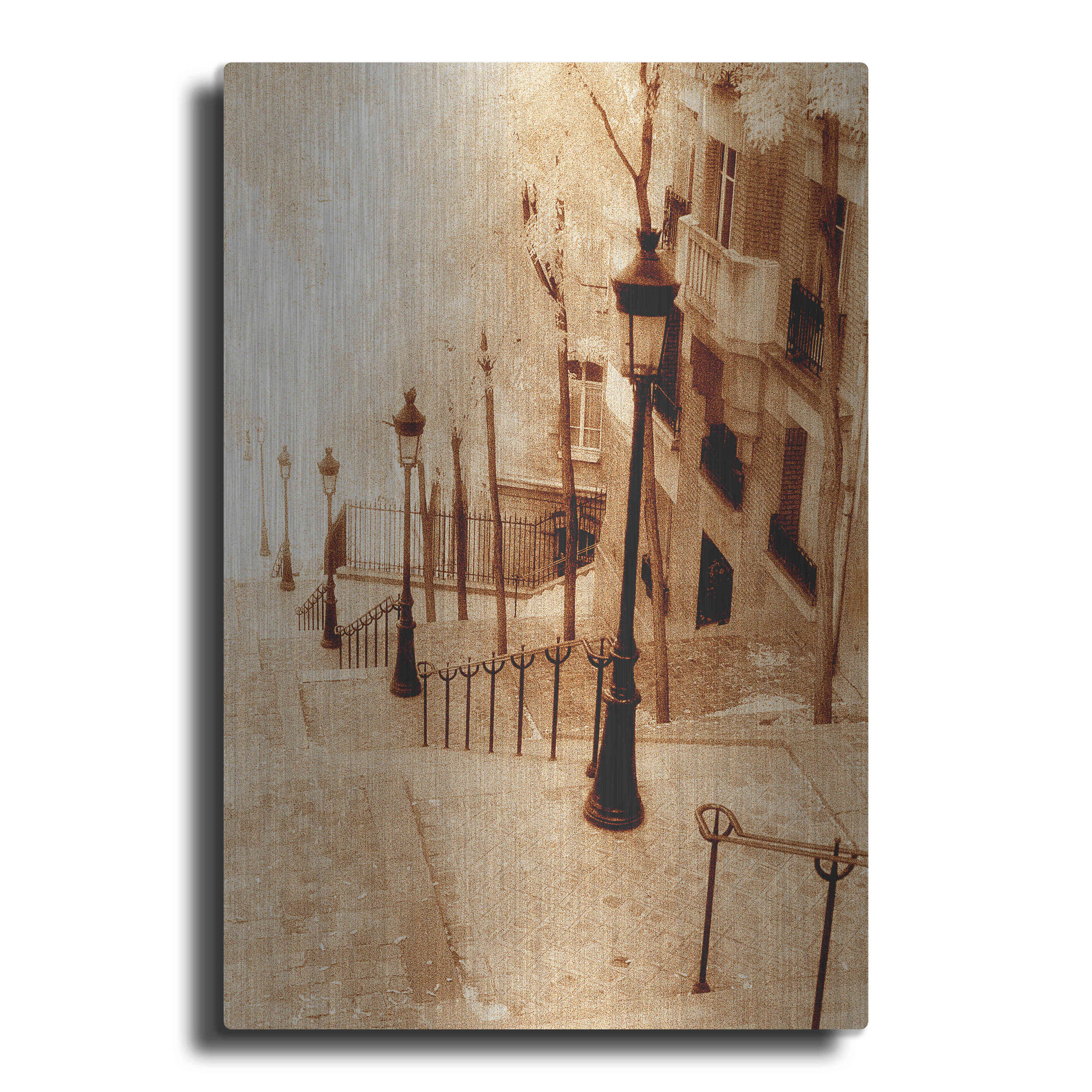Luxe Metal Art 'Montmartre Paris' by Alan Klug, Metal Wall Art, 12"x16 ...