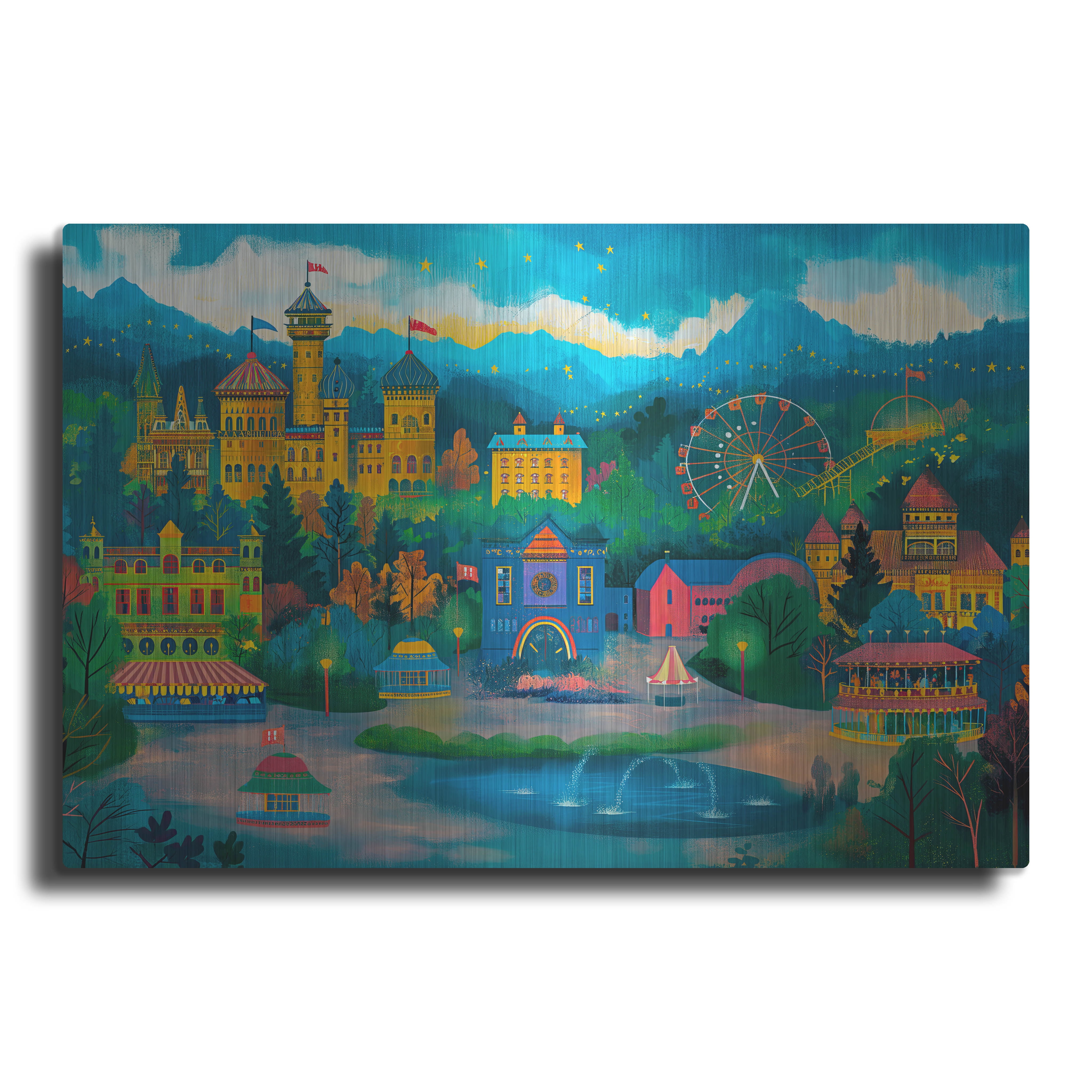 Luxe Metal Art 'Mystic Carnival Evening' by Doron David Metal Wall Art ...