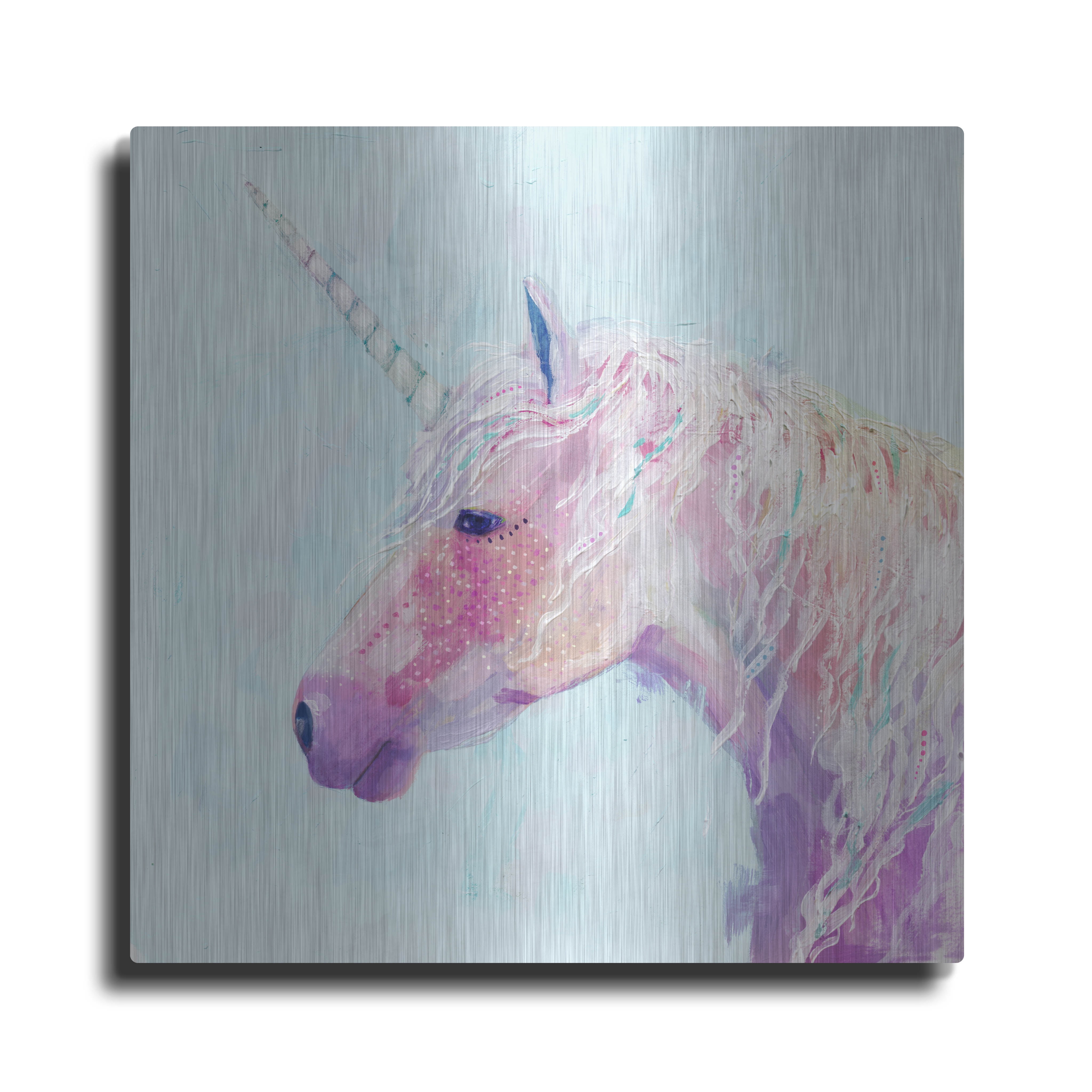 Luxe Metal Art 'Mystic Unicorn II' by Victoria Borges, Metal Wall Art ...