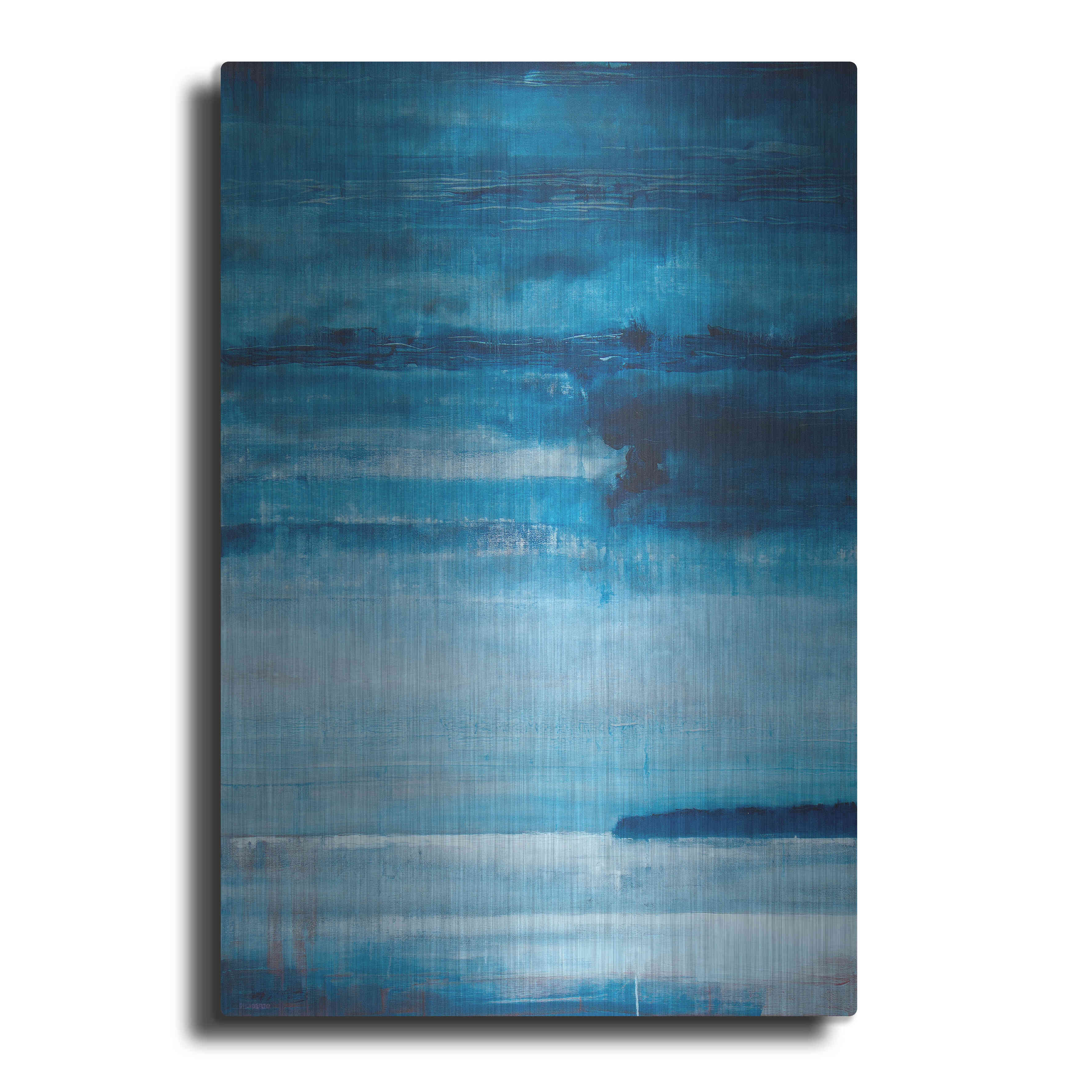 Luxe Metal Art 'Ocean Blue' by Michael A. Diliberto, Metal Wall Art, 24 ...