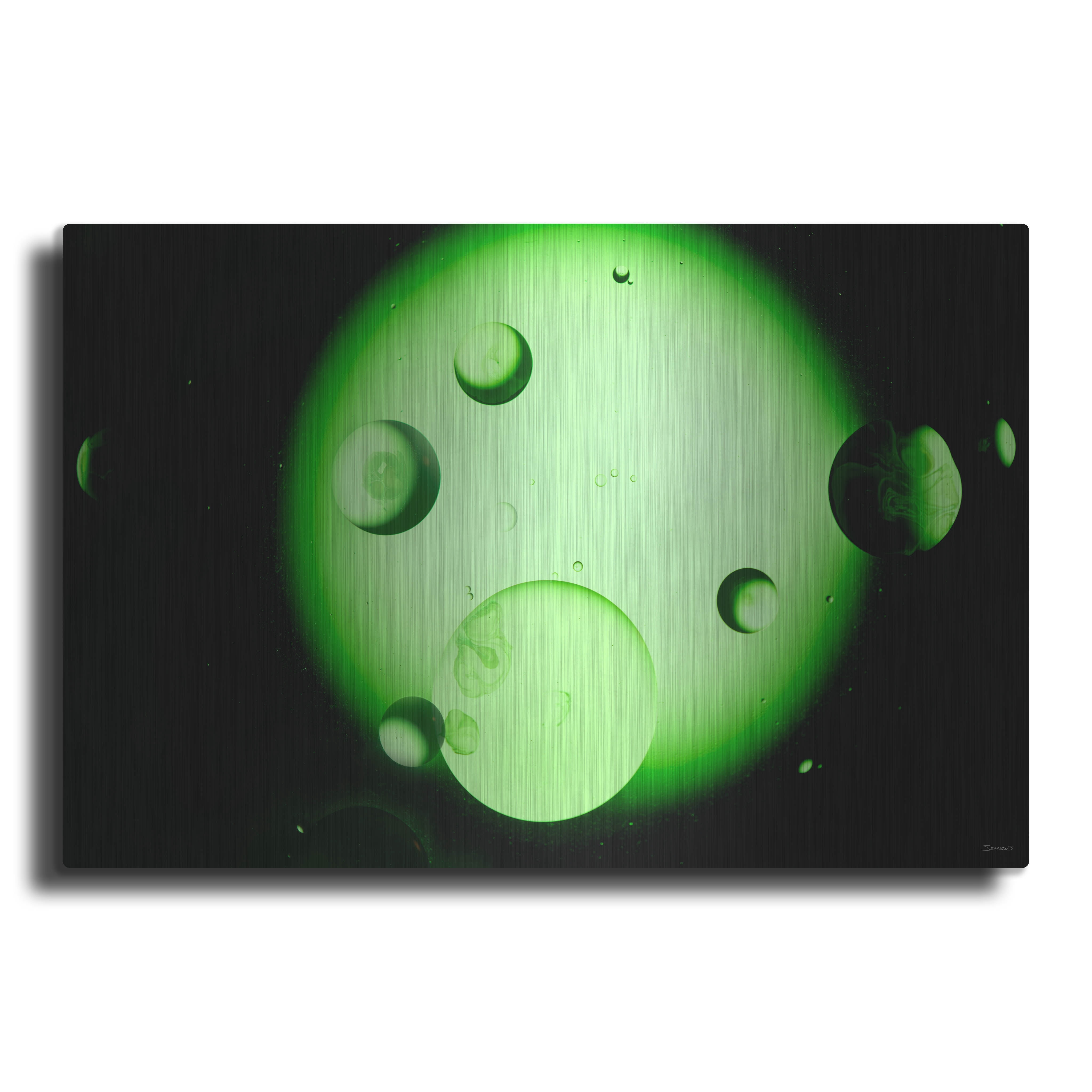 Luxe Metal Art 'Oil And Water 02' by Gordon Semmens Metal Wall Art, 24 ...