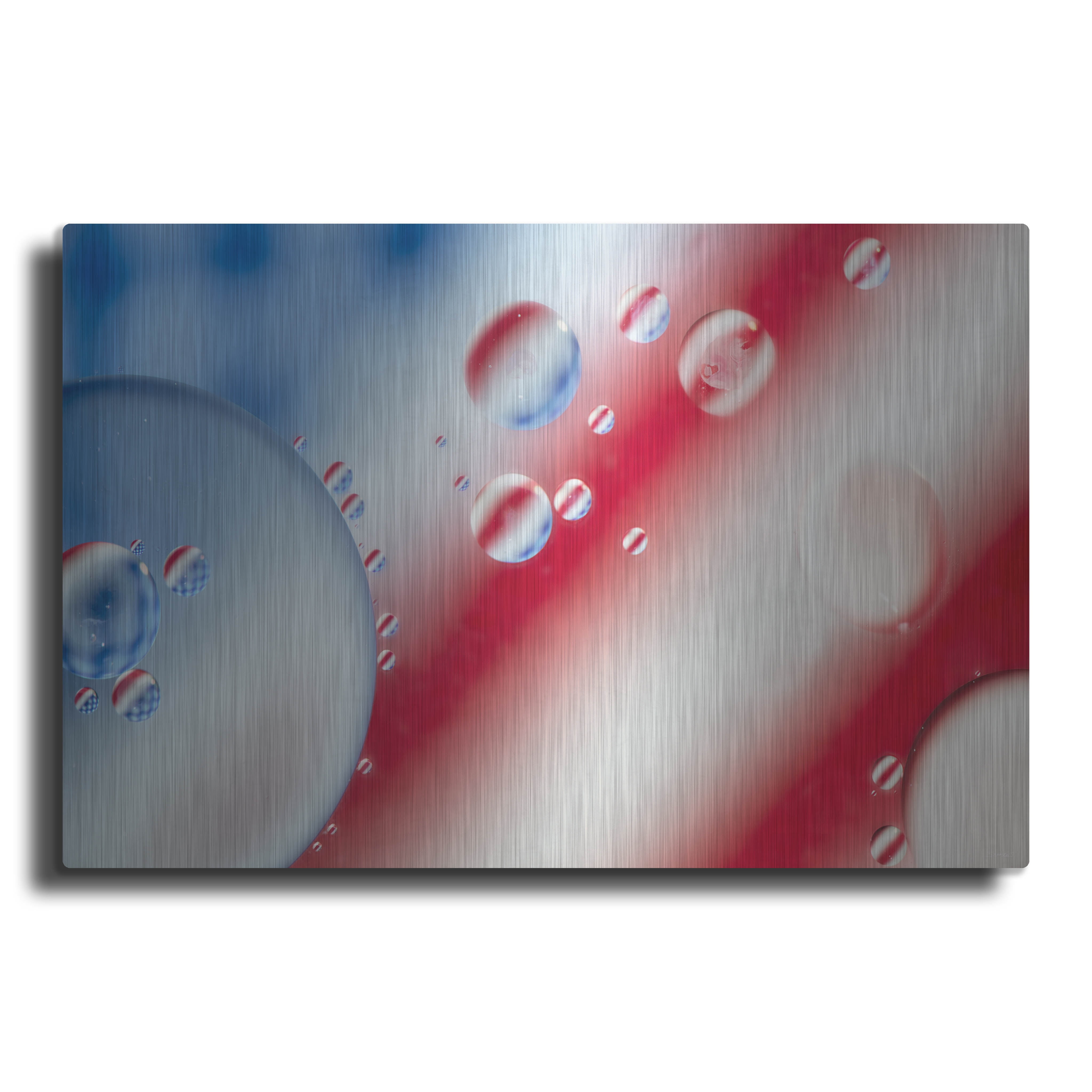 Luxe Metal Art 'Oil And Water 07' by Gordon Semmens Metal Wall Art, 24 ...