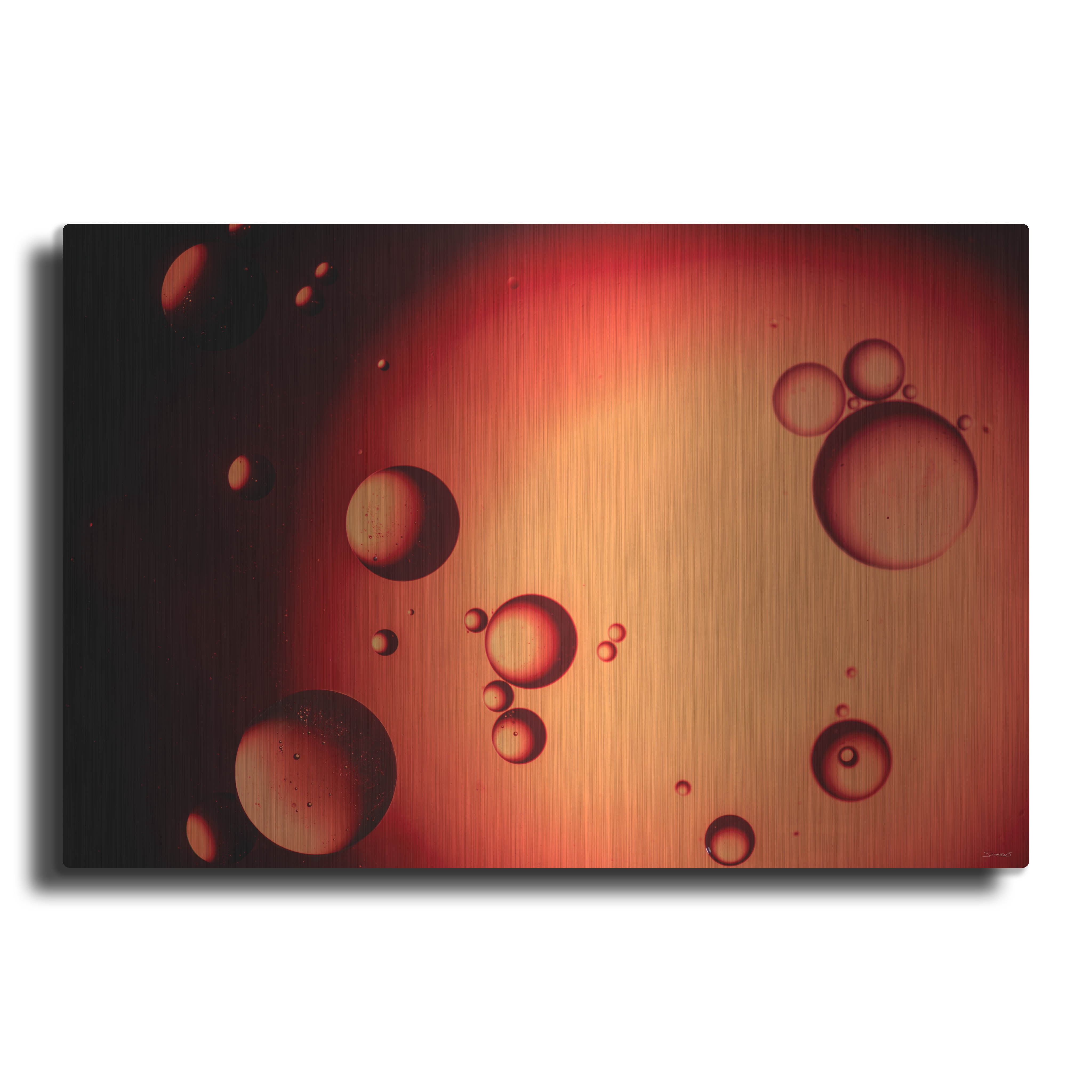 Luxe Metal Art 'Oil And Water 11' by Gordon Semmens Metal Wall Art, 24 ...