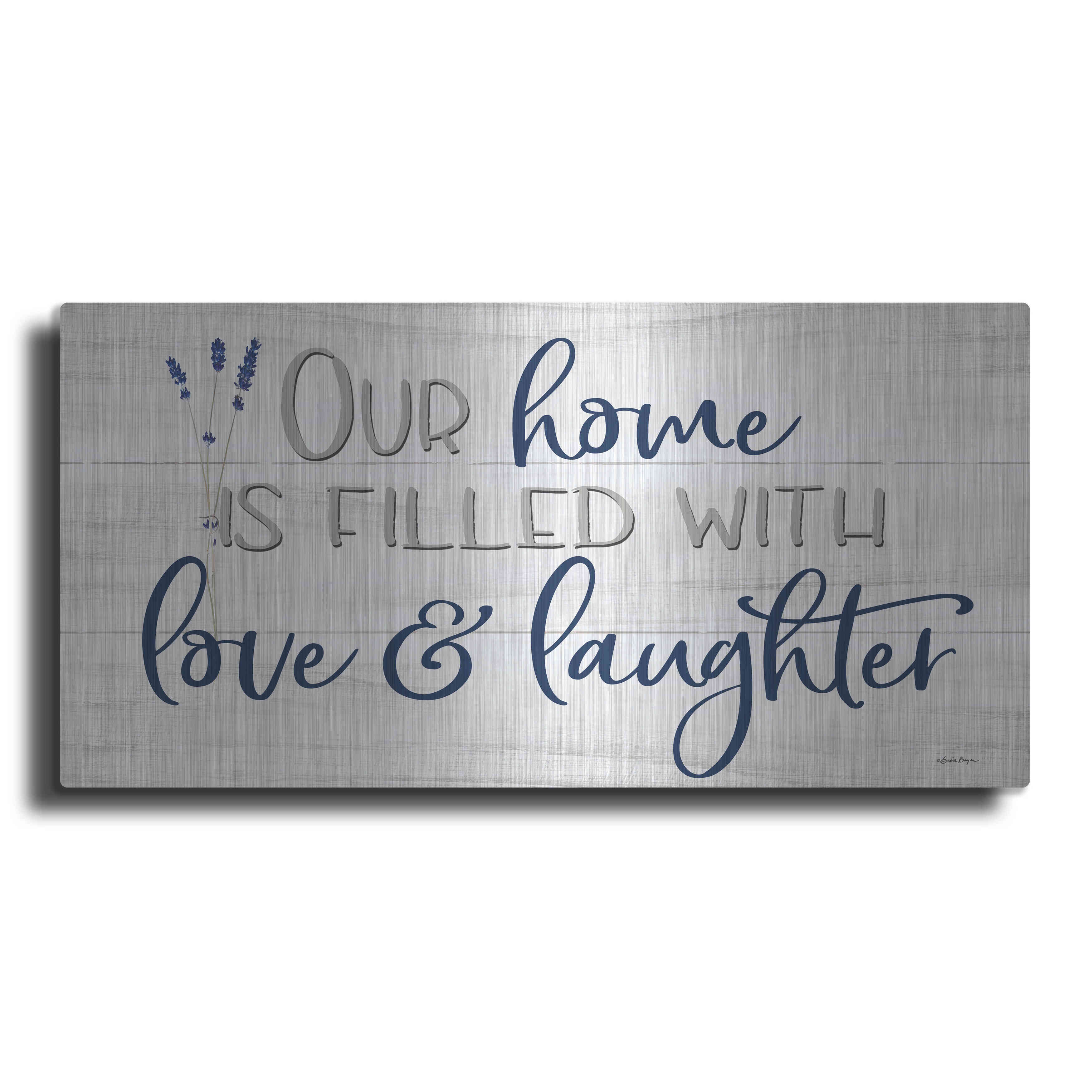 Luxe Metal Art 'Our Home' by Susie Boyer, Metal Wall Art, 48"x24 ...