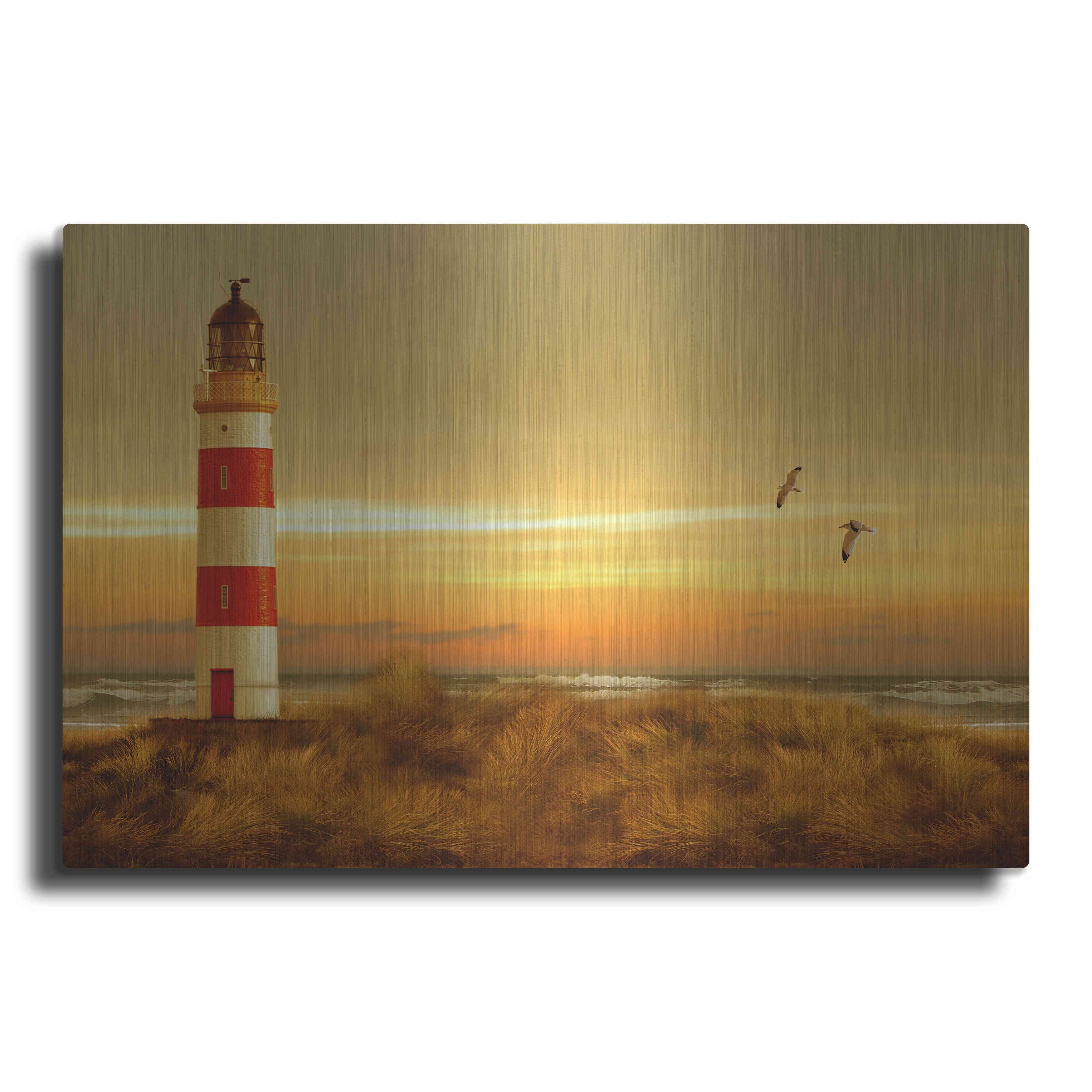 Luxe Metal Art 'Pacific Sunset 5' by Carlos Casamayor, Metal Wall Art, 24"x16" - Walmart.com