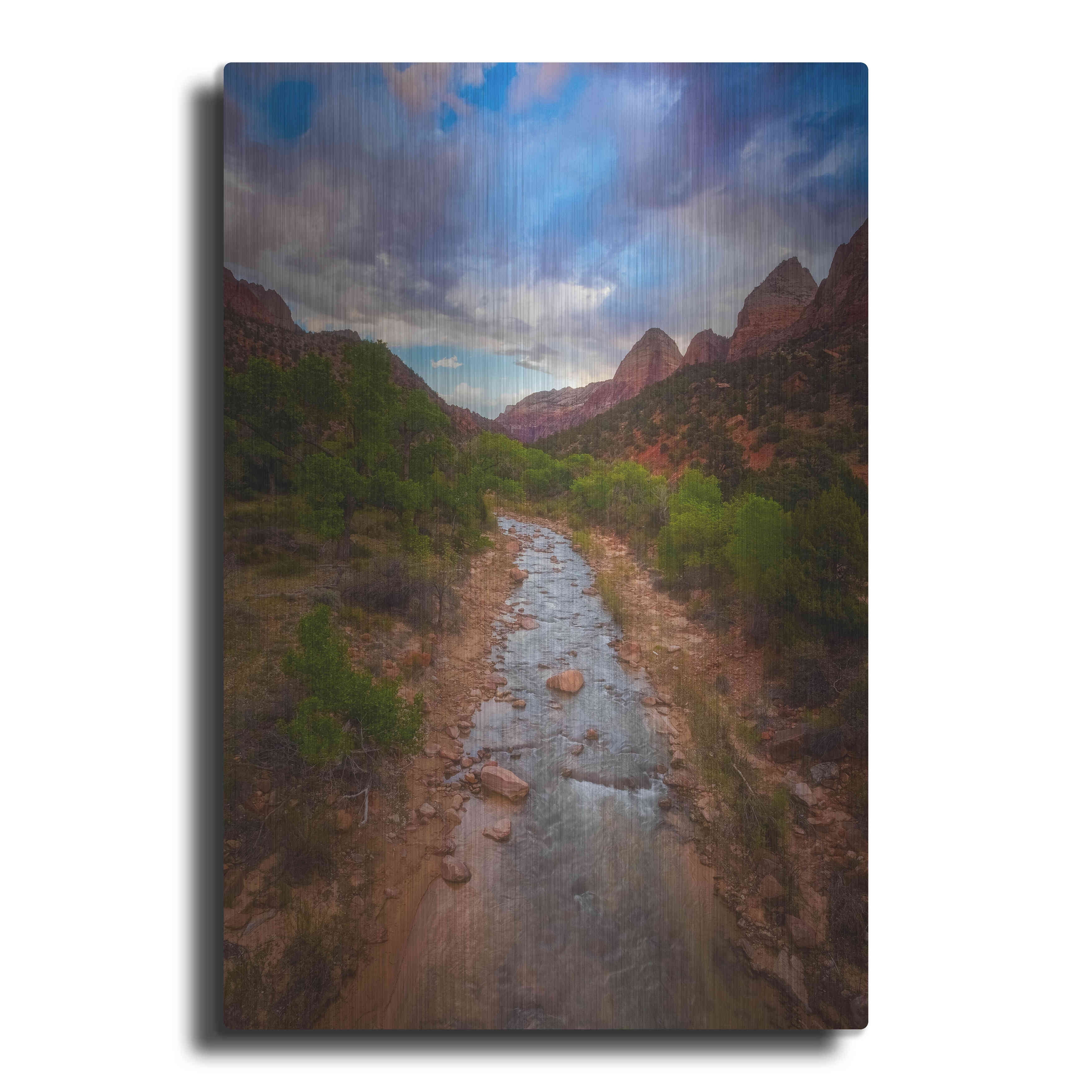 Luxe Metal Art 'Path to Zion - Zion National Park' by Darren White ...