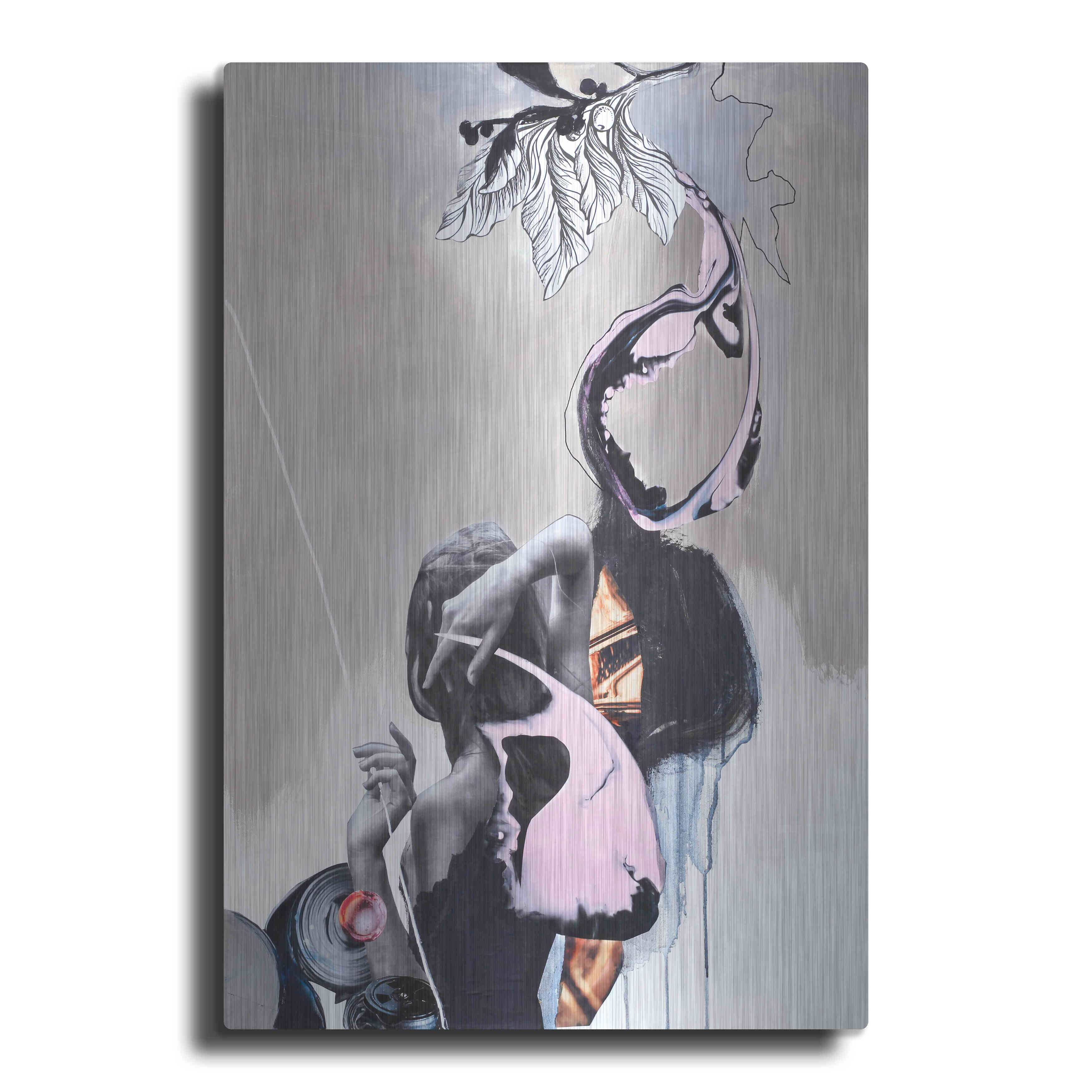 Luxe Metal Art 'Pink Fluence 2' by Design Fabrikken, Metal Wall Art, 24 ...