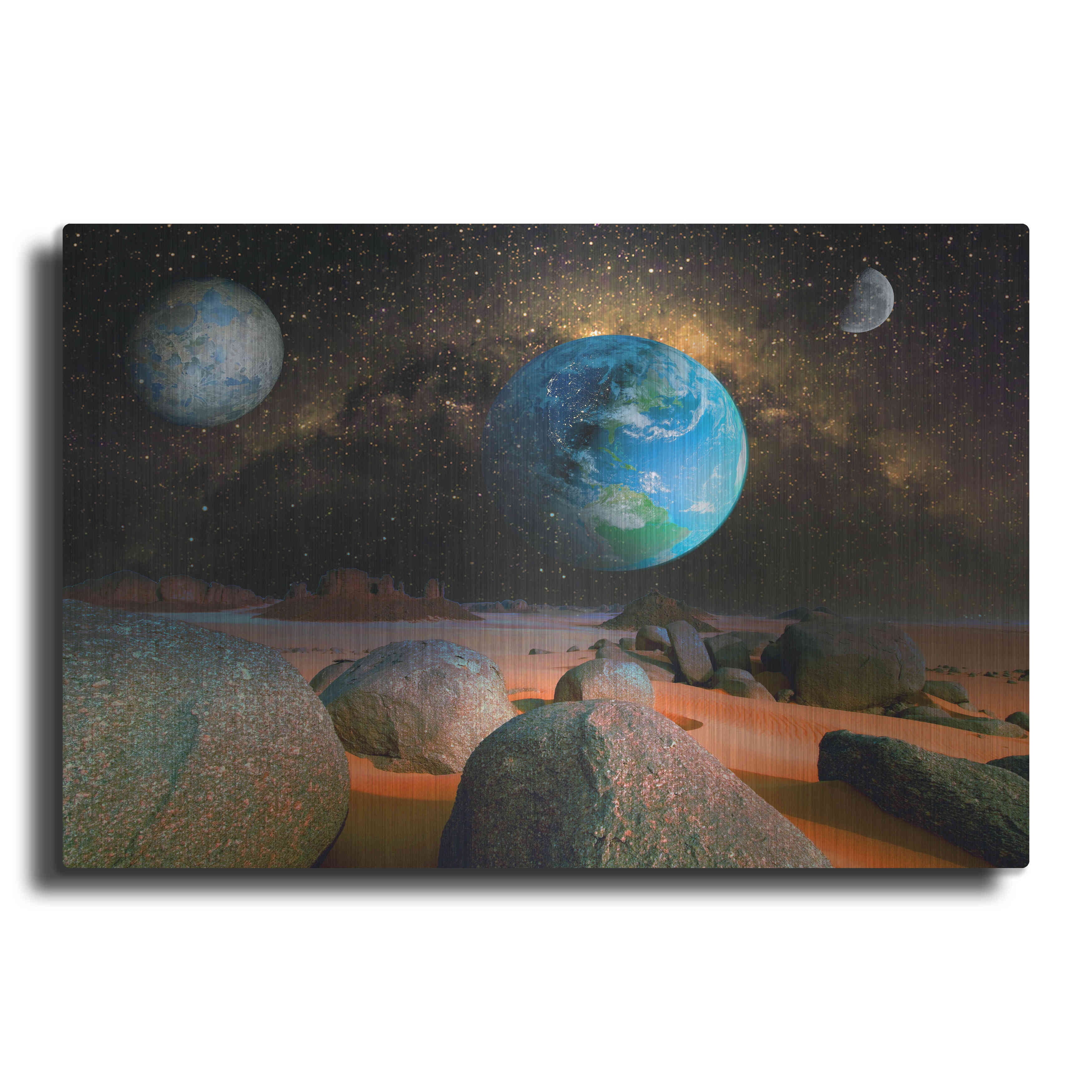 Luxe Metal Art 'Planets' by Ata Alishahi, Metal Wall Art, 16"x12 ...