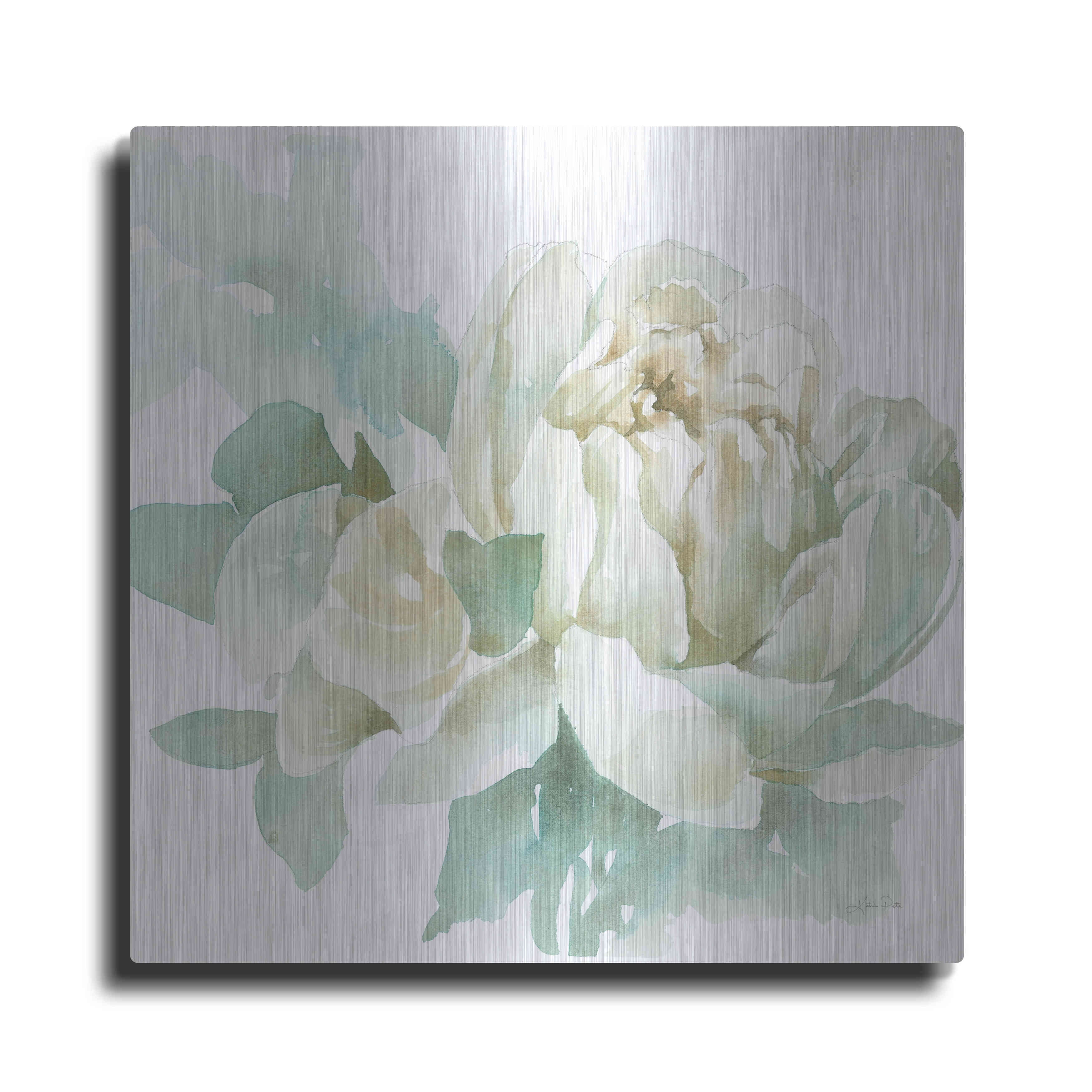 Luxe Metal Art 'Poetic Blooming I' by Katrina Pete, Metal Wall Art, 12 ...