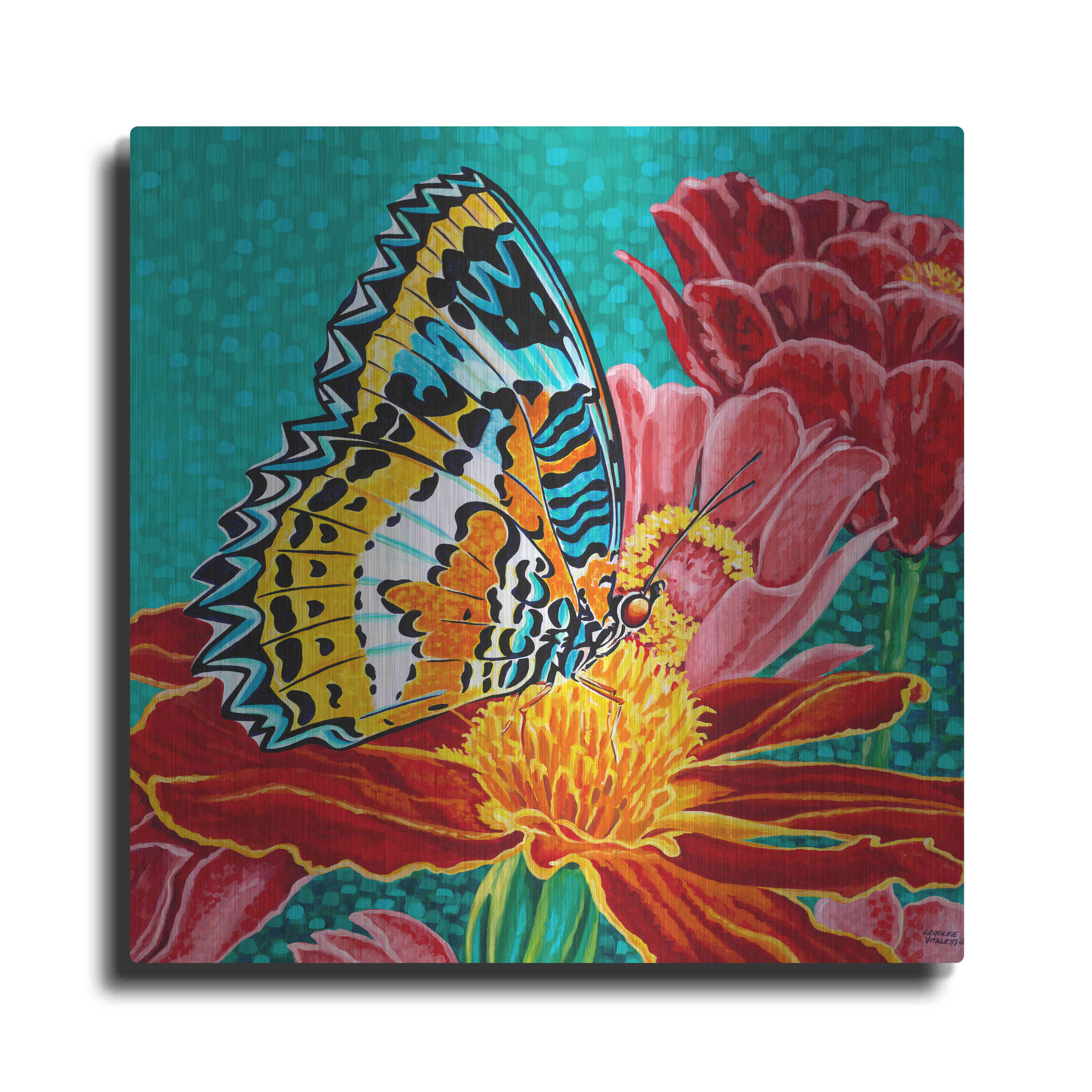Luxe Metal Art 'Poised Butterfly I' by Carolee Vitaletti, Metal Wall ...