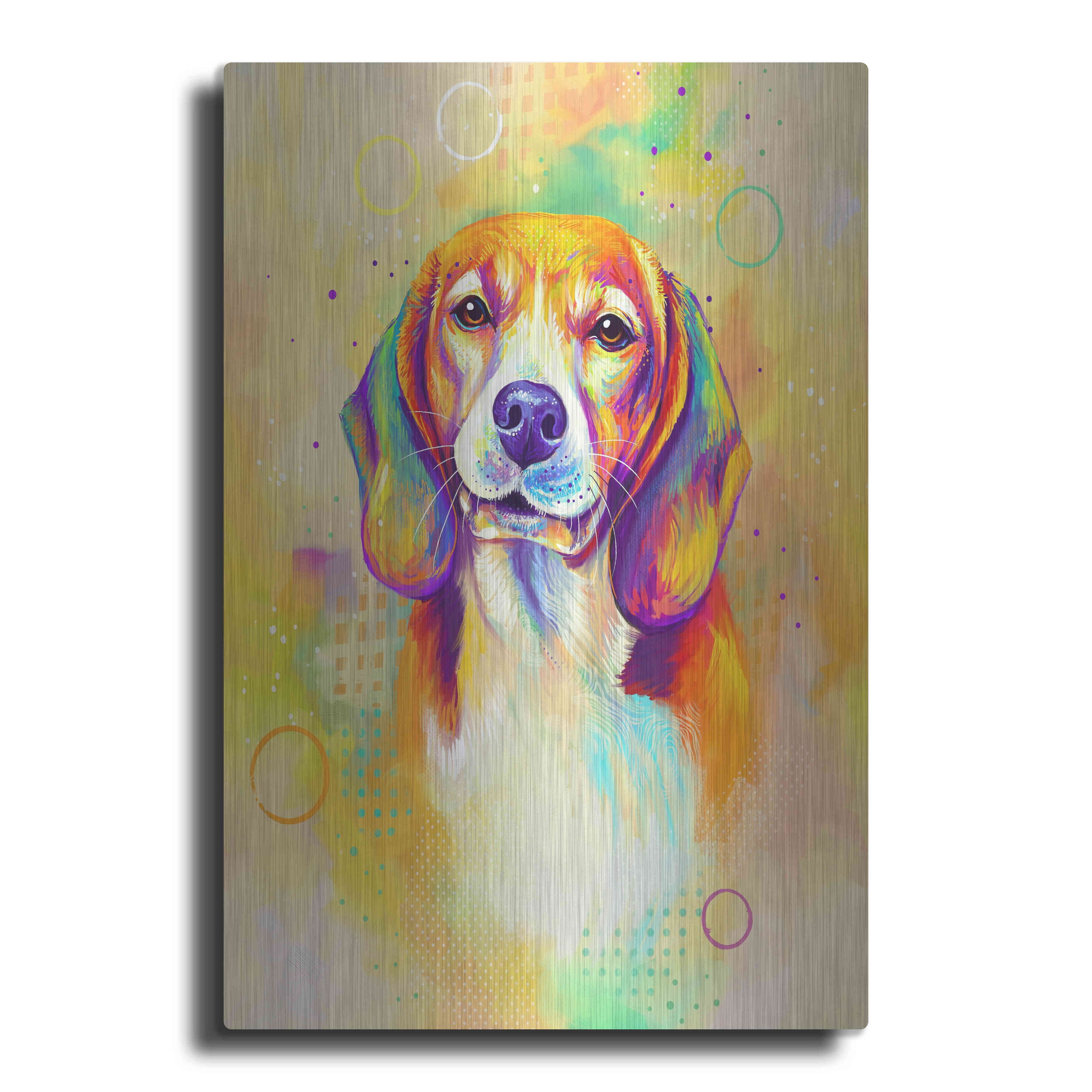 Luxe Metal Art 'Pop Art Beagle 3' by Furbaby Affiliates, Metal Wall Art ...