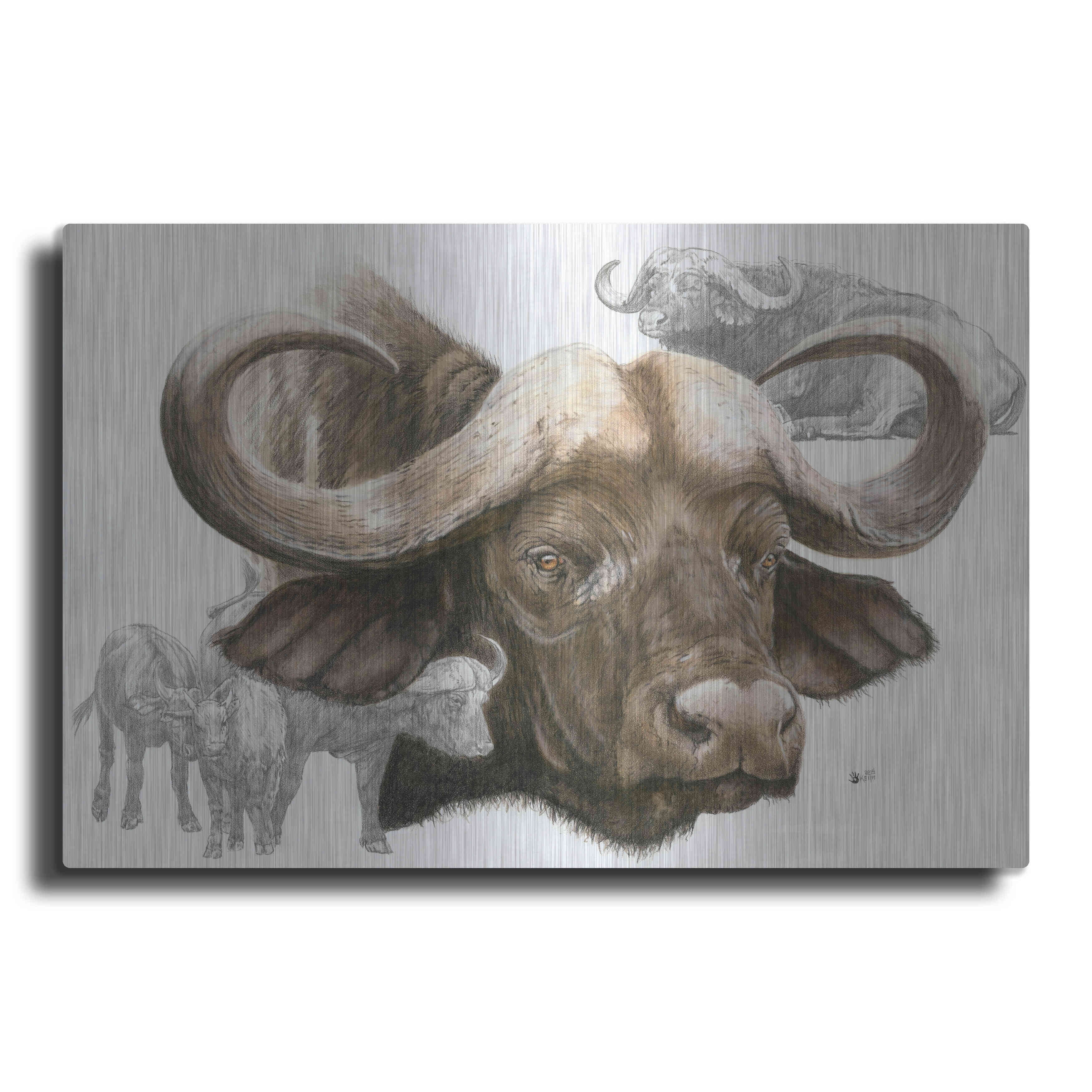 Luxe Metal Art 'Puissant' by Barbara Keith, Metal Wall Art, 36"x24 ...