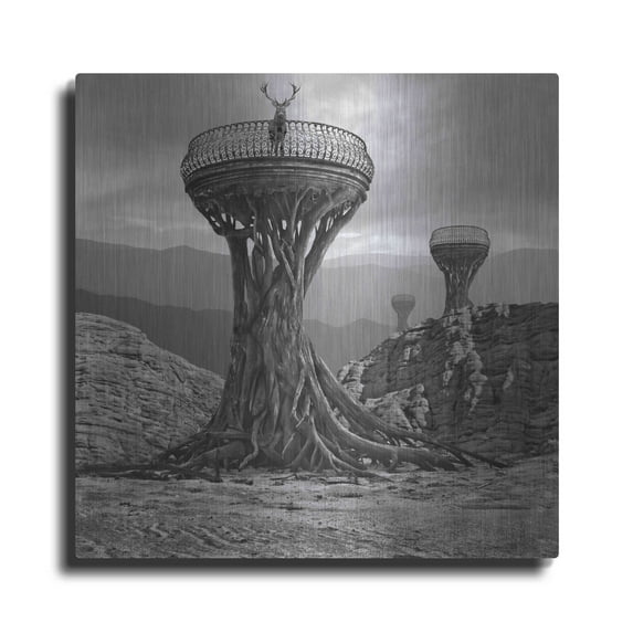 Luxe Metal Art 'Pulpit' by Dariusz Klimczak, Metal Wall Art, 12"x12 ...