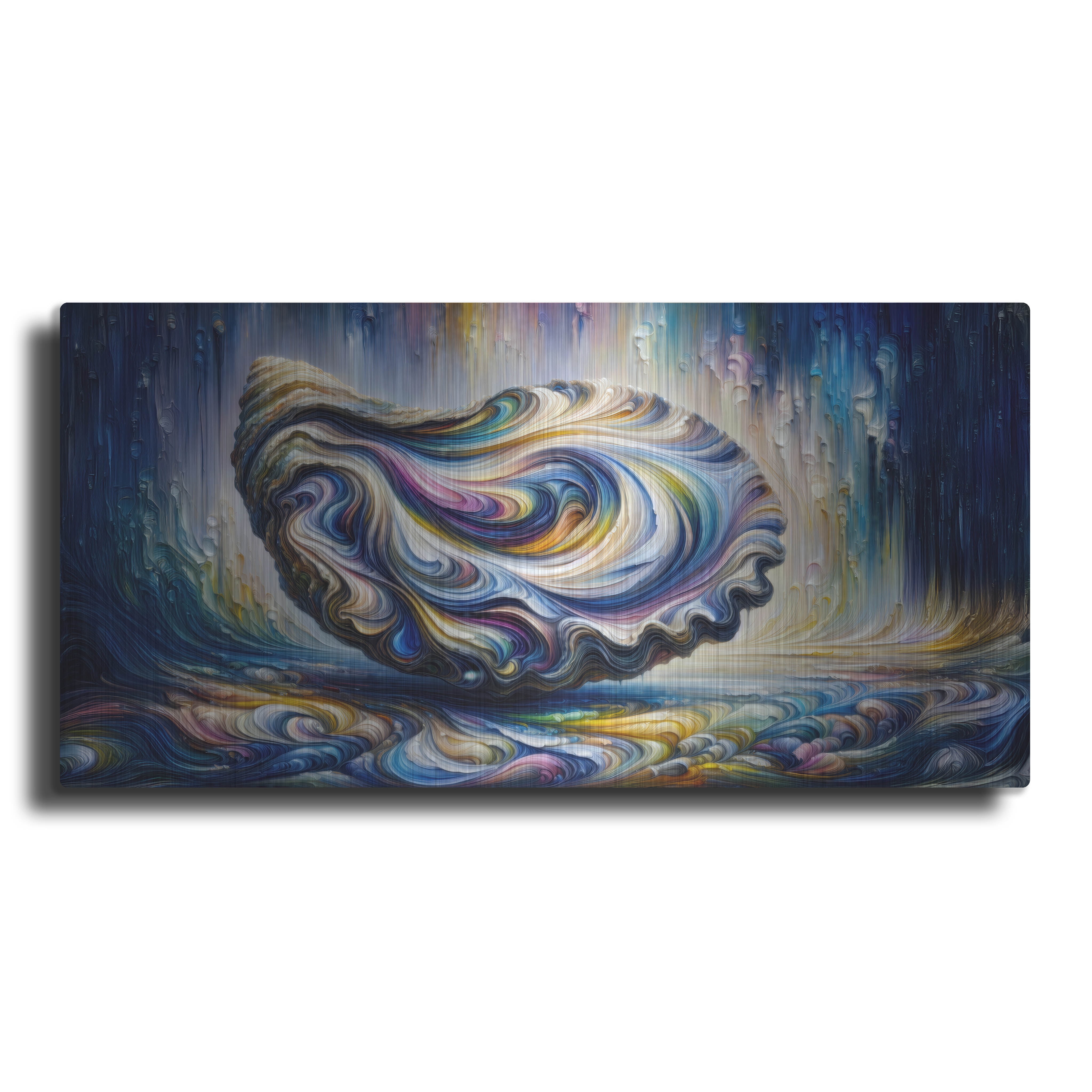 Luxe Metal Art 'Purple Oyster' by Rich Monet Metal Wall Art, 24" x 12" - Walmart.com