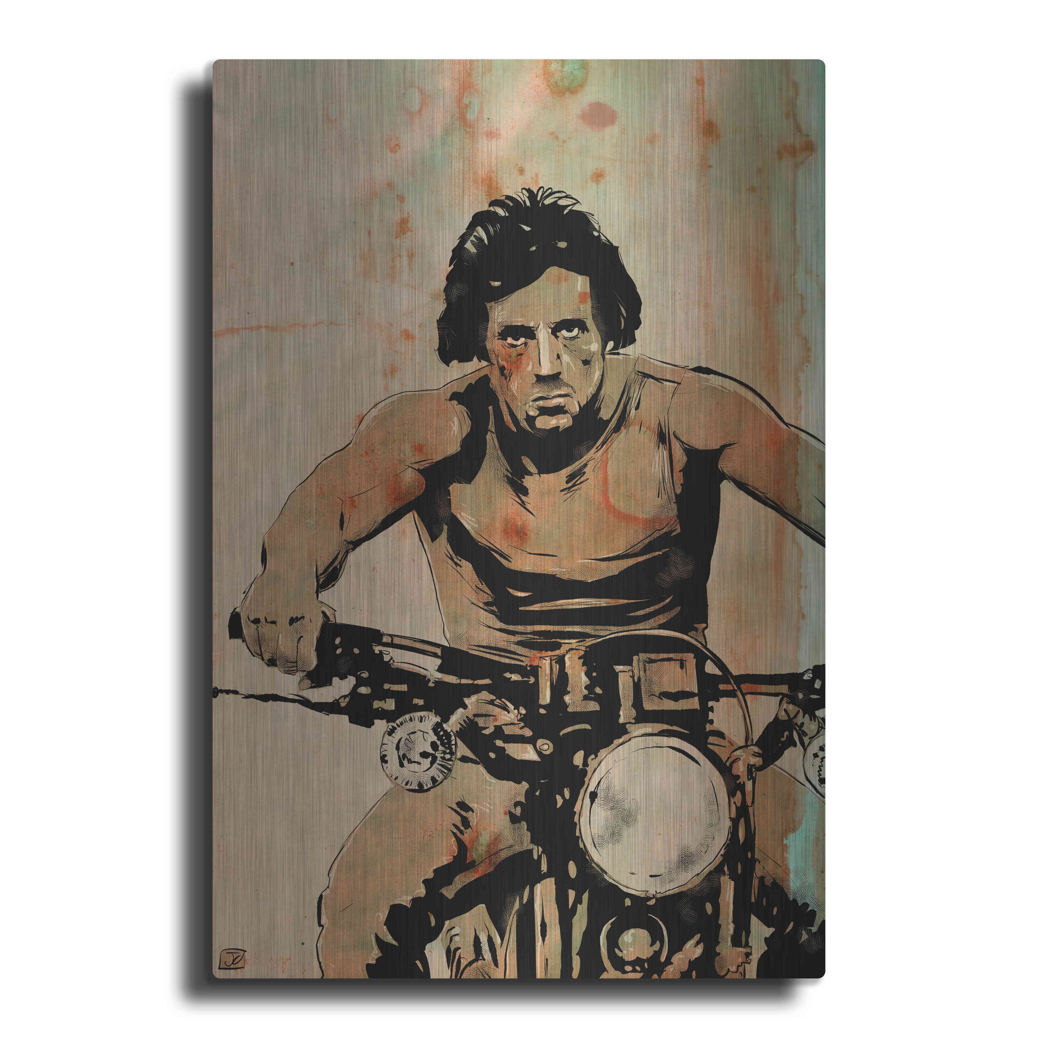 Luxe Metal Art 'Rambo' by Giuseppe Cristiano, Metal Wall Art, 12"x16 ...