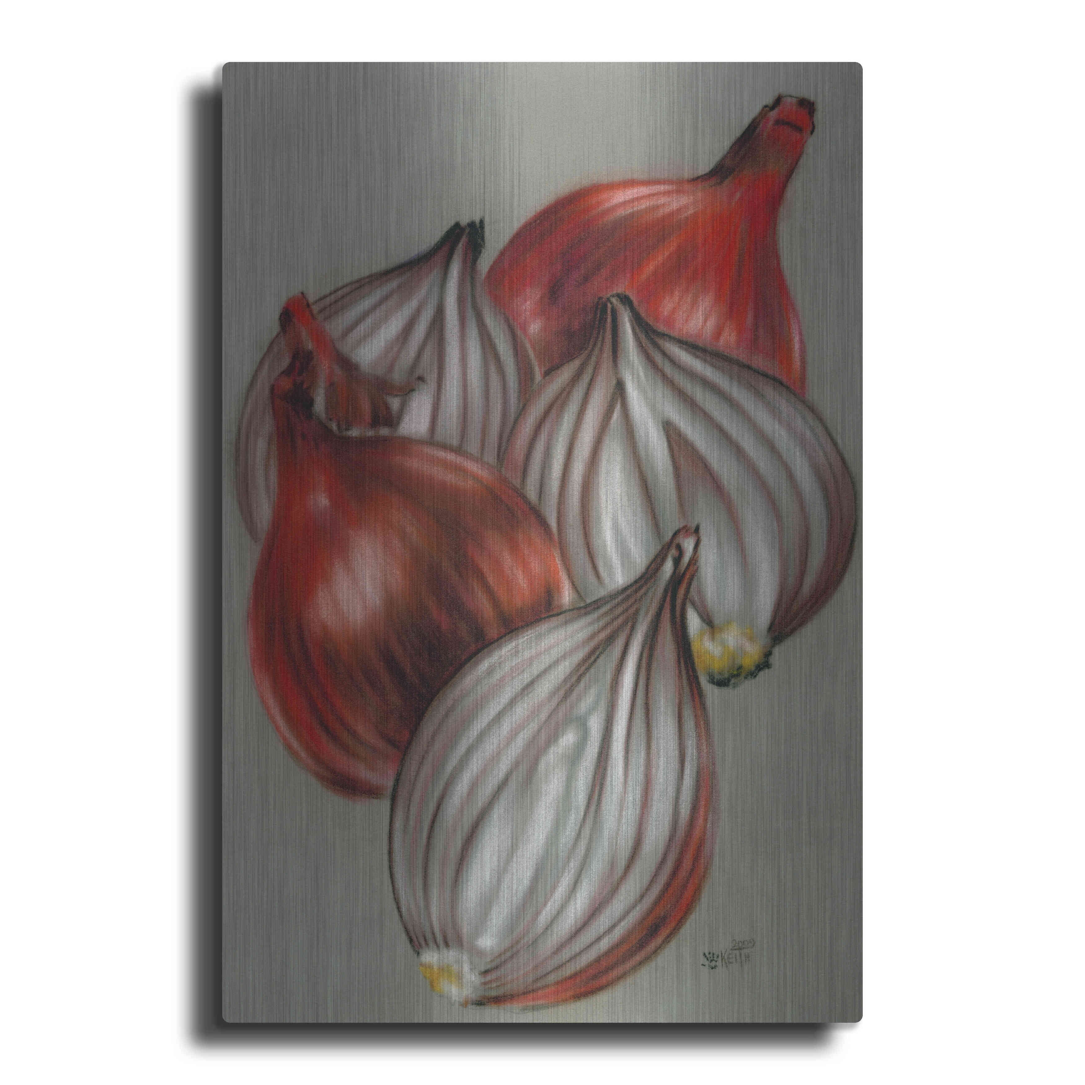 Luxe Metal Art 'Ruddy' by Barbara Keith, Metal Wall Art, 16"x24 ...