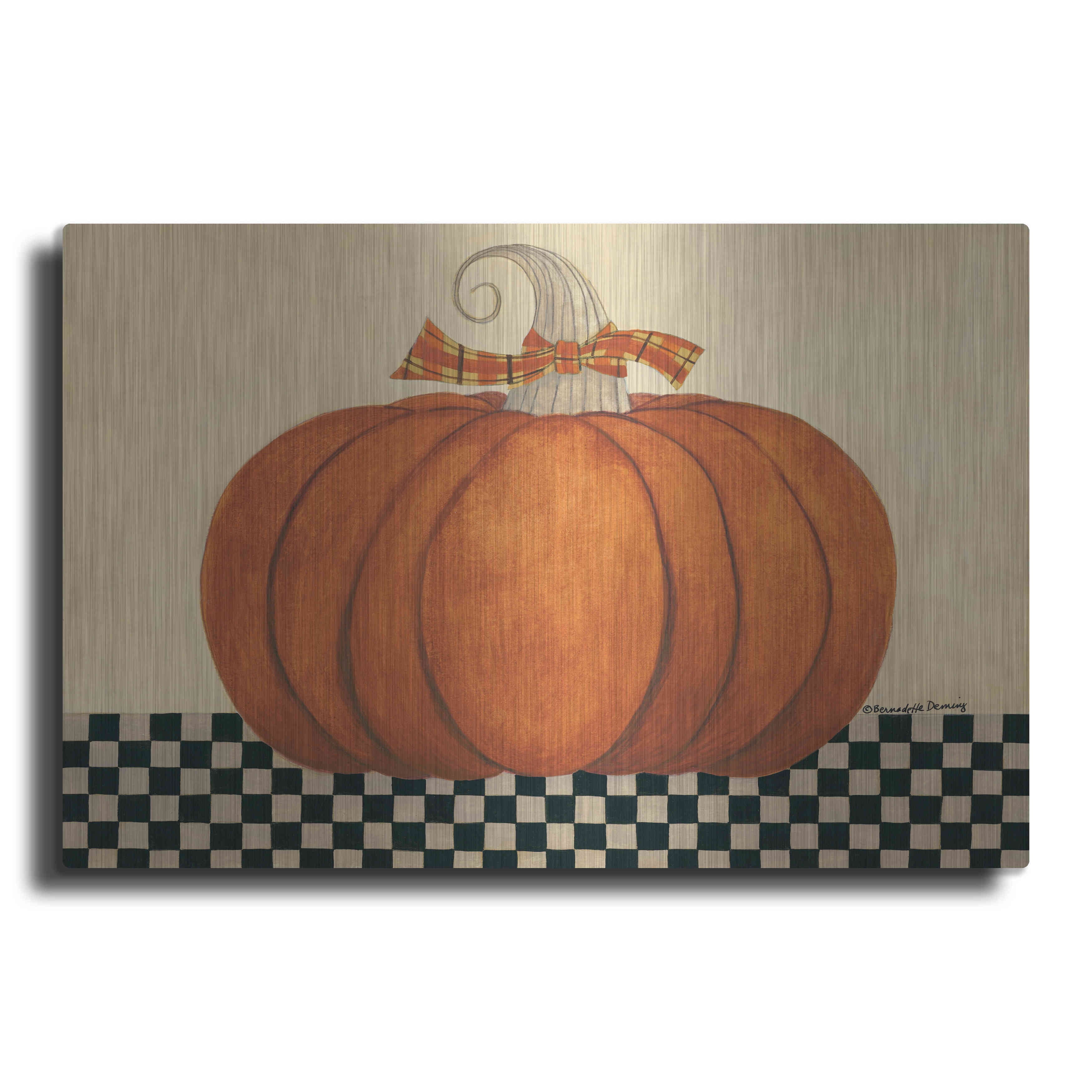 Luxe Metal Art 'Russet Pumpkin' by Bernadette Deming, Metal Wall Art ...