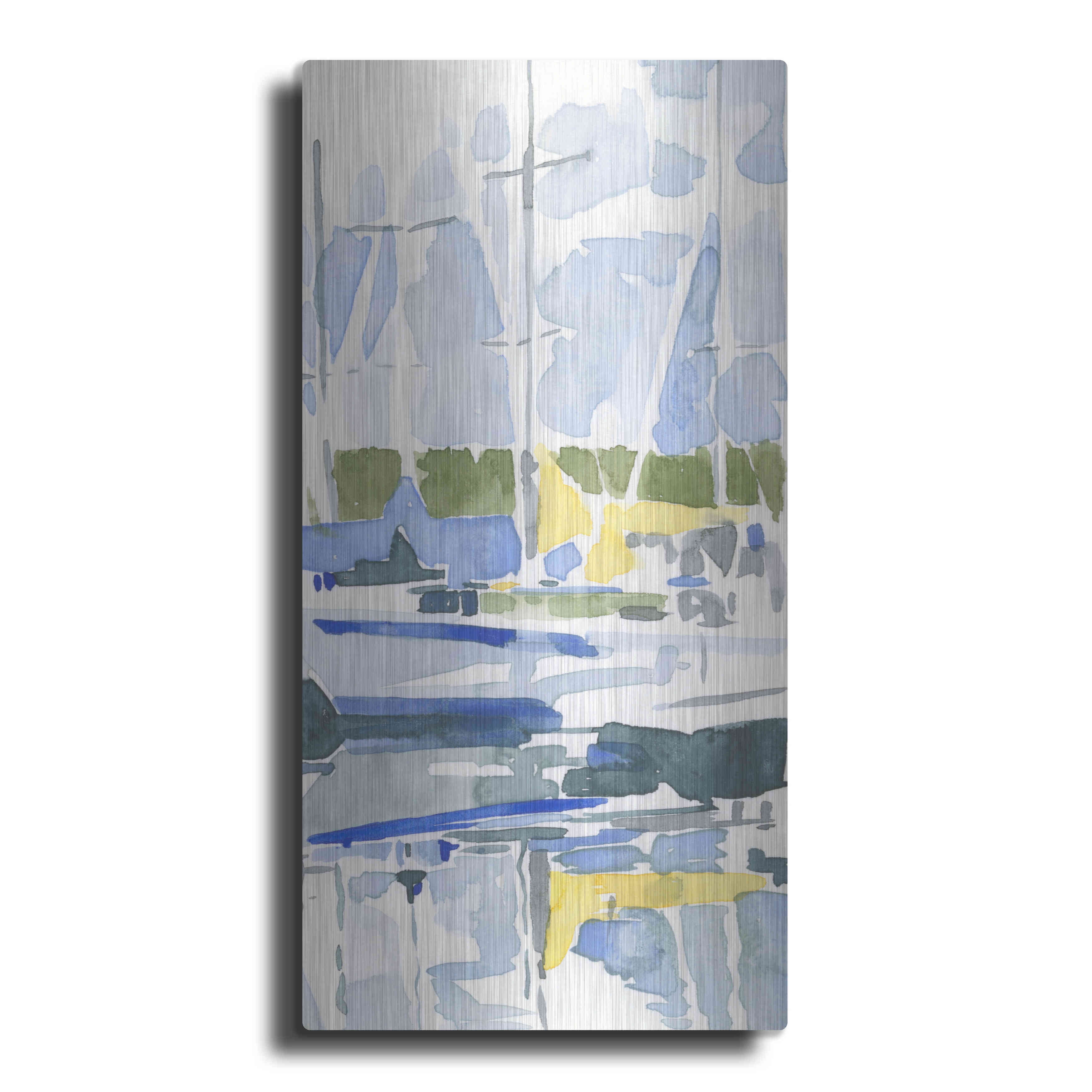Luxe Metal Art 'Sailboat Reflections II' by Emma Scarvey, Metal Wall ...