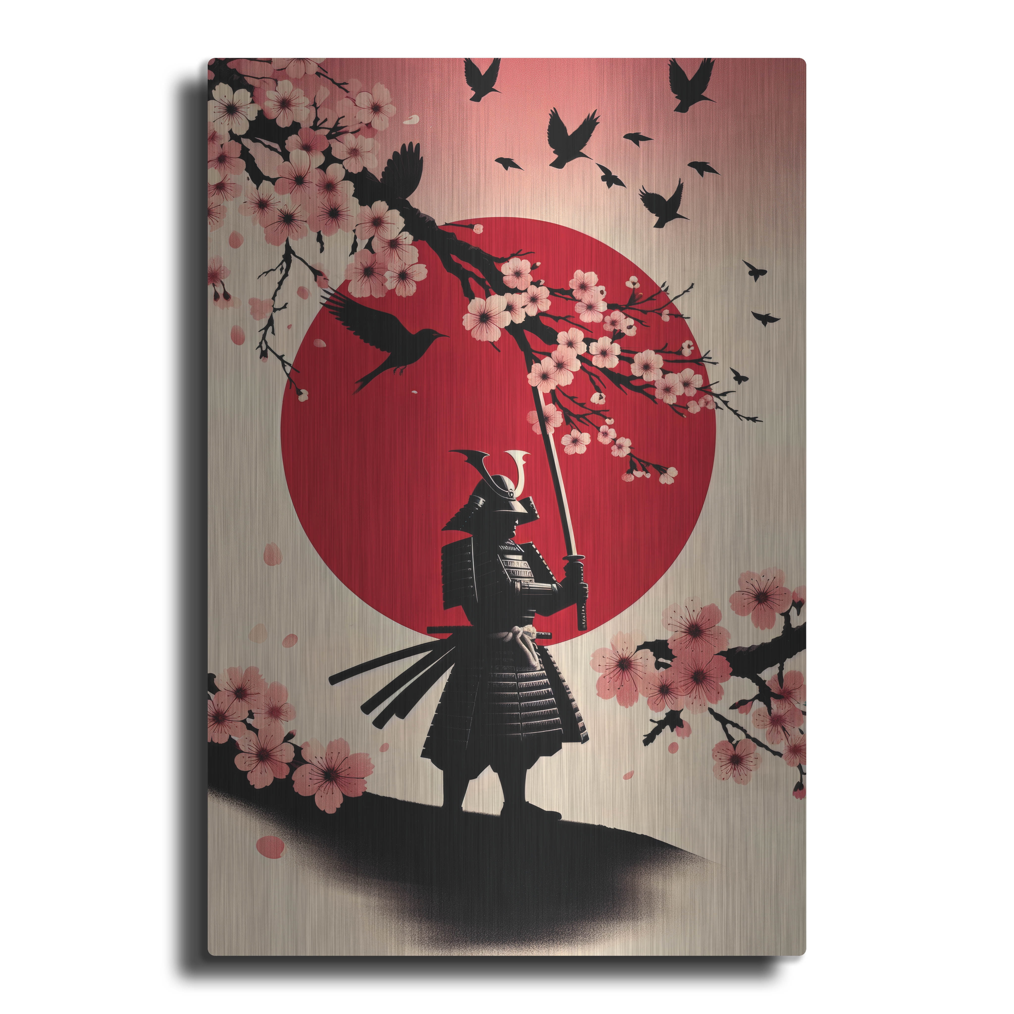 Luxe Metal Art 'Samurai Raising Sun' by Rey Klimt Metal Wall Art, 24" x ...