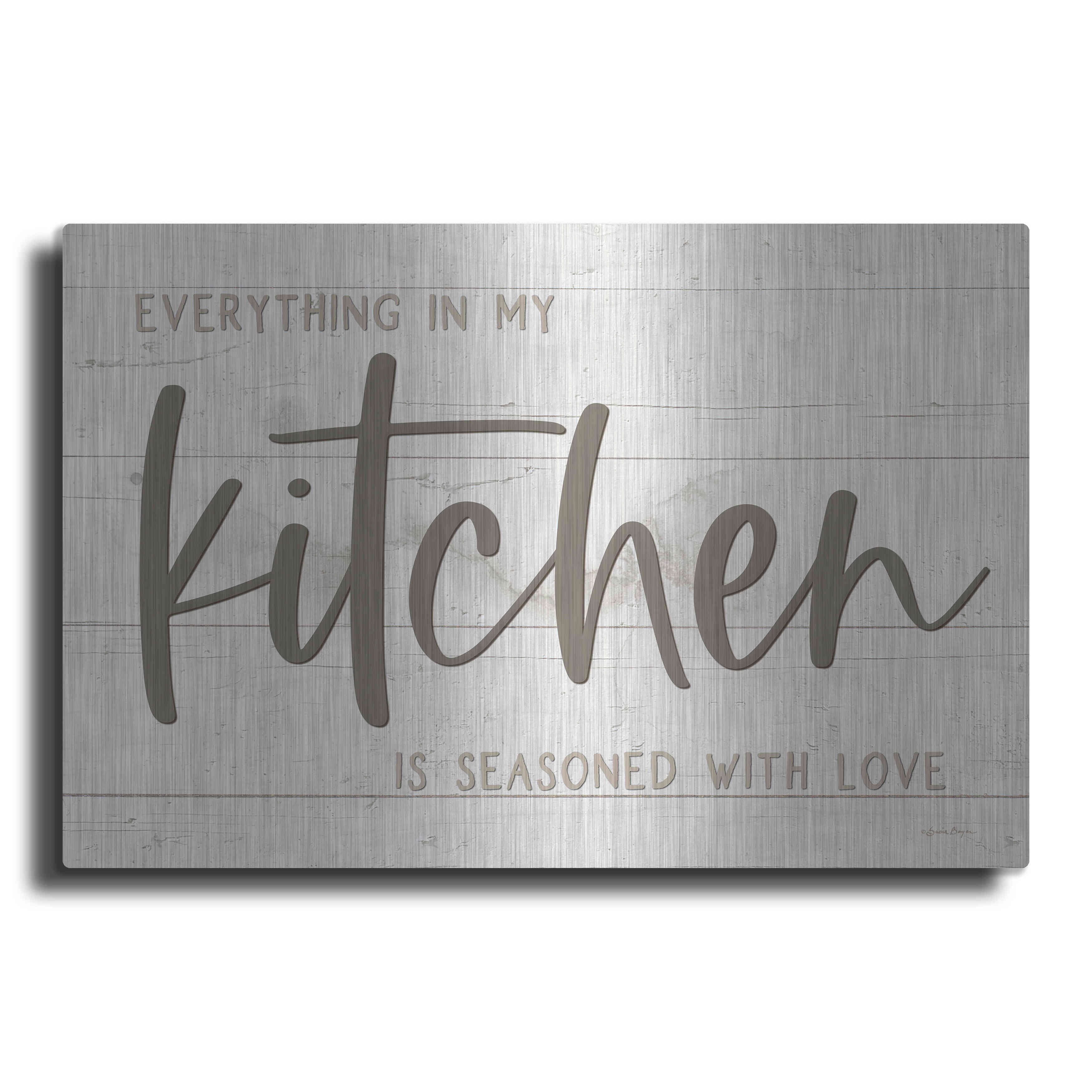 Luxe Metal Art 'Seasoned With Love Kitchen' by Susie Boyer, Metal Wall ...