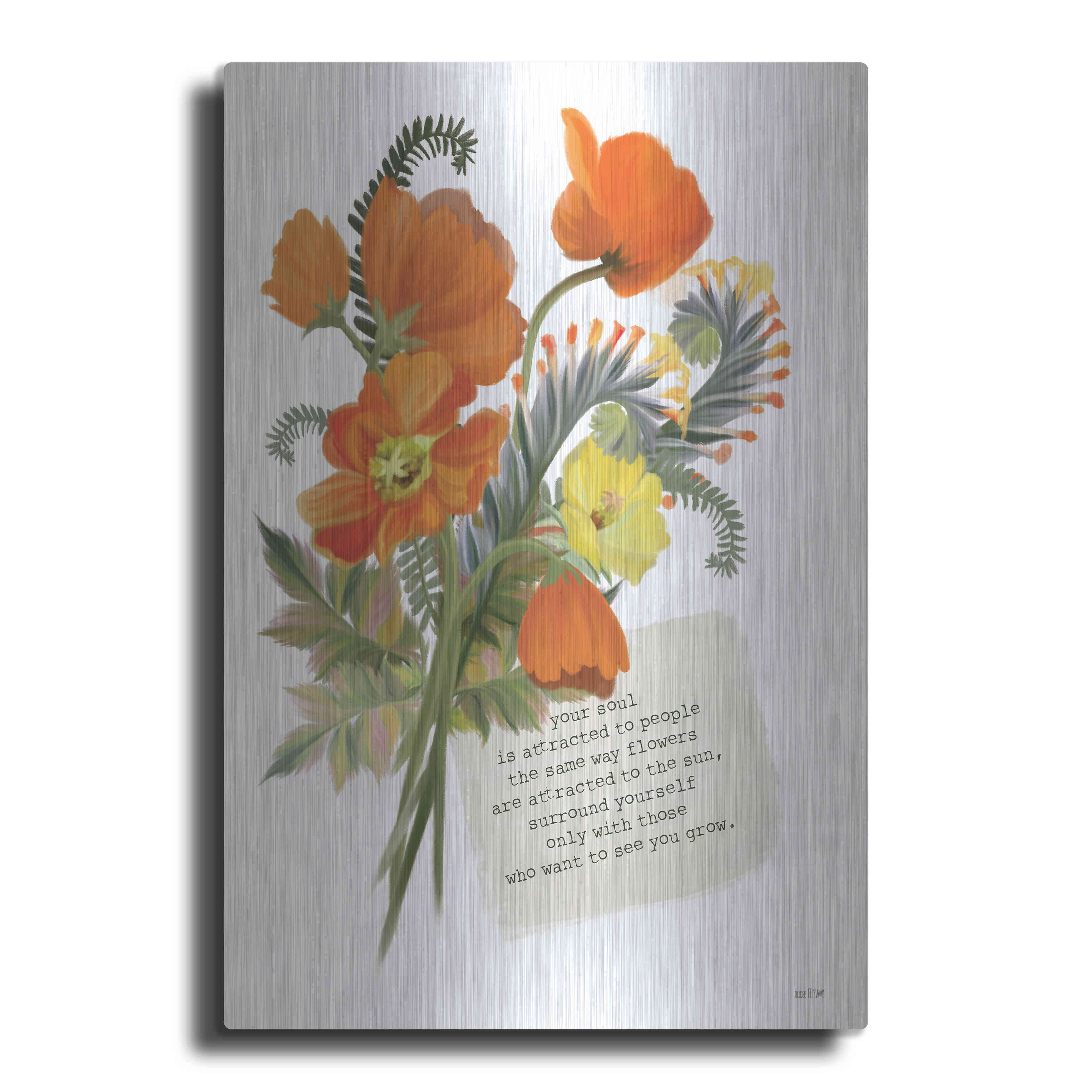 Luxe Metal Art 'See You Grow' by House Fenway, Metal Wall Art, 16"x24 ...