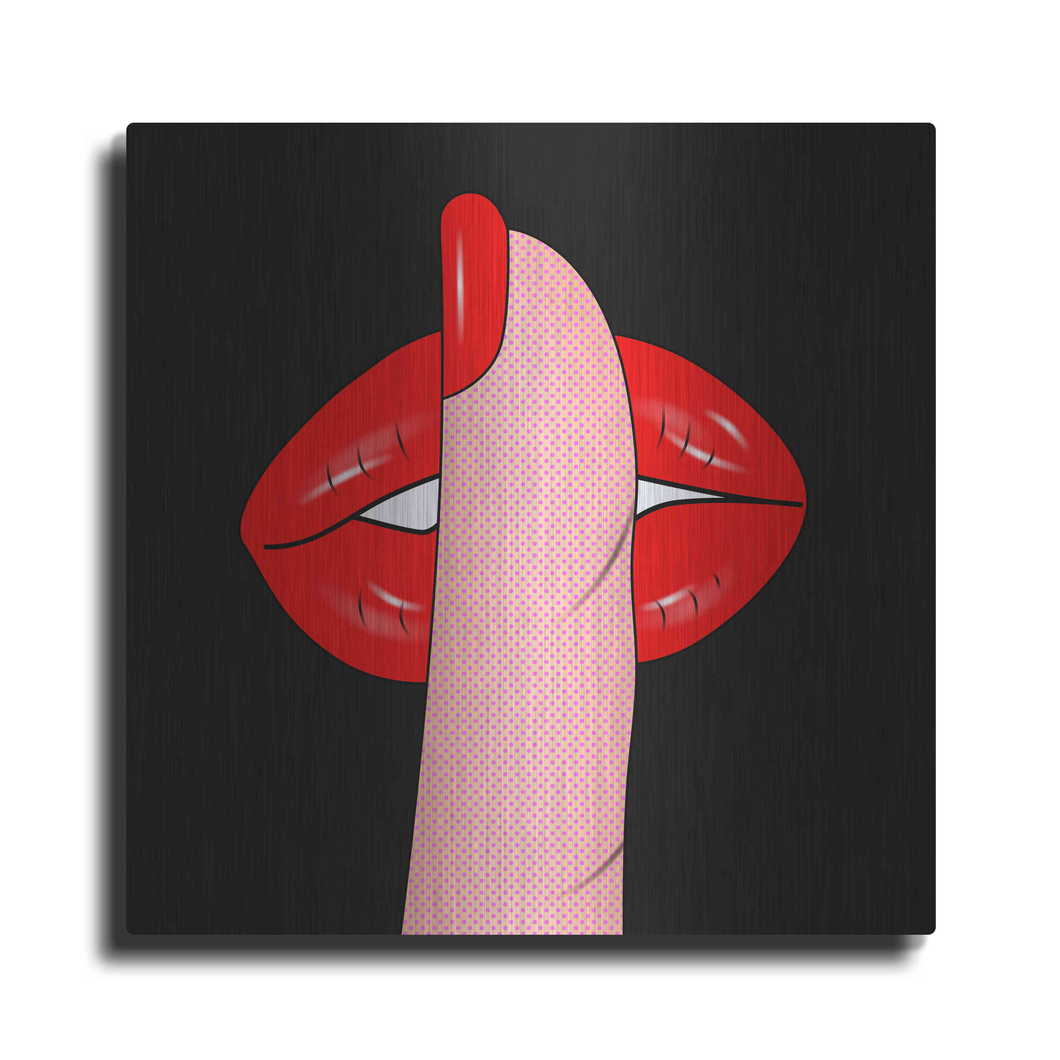 Luxe Metal Art 'Shush' by Mark Ashkenazi, Metal Wall Art, 36"x36 ...