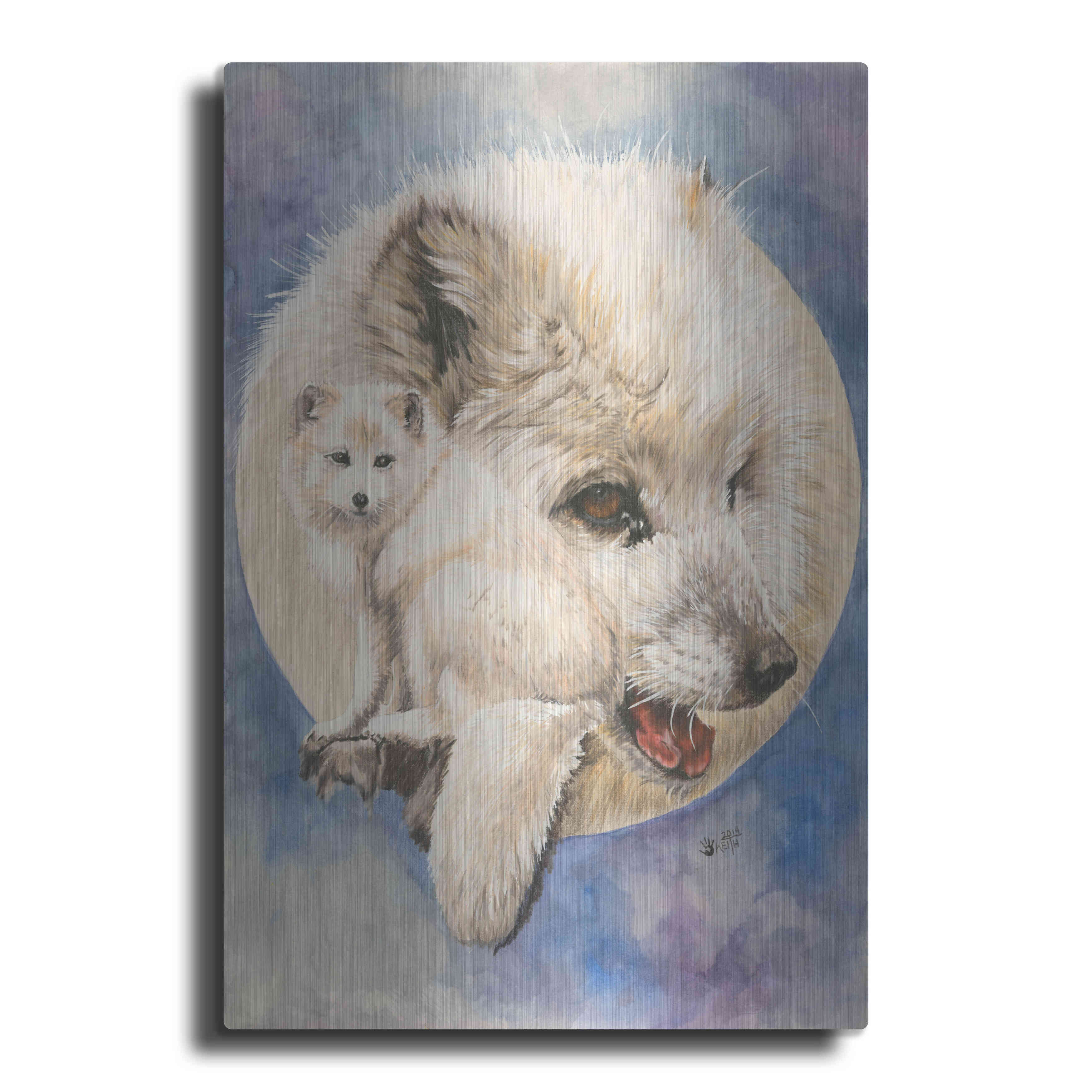 Luxe Metal Art 'Snowy' by Barbara Keith, Metal Wall Art, 16"x24 ...